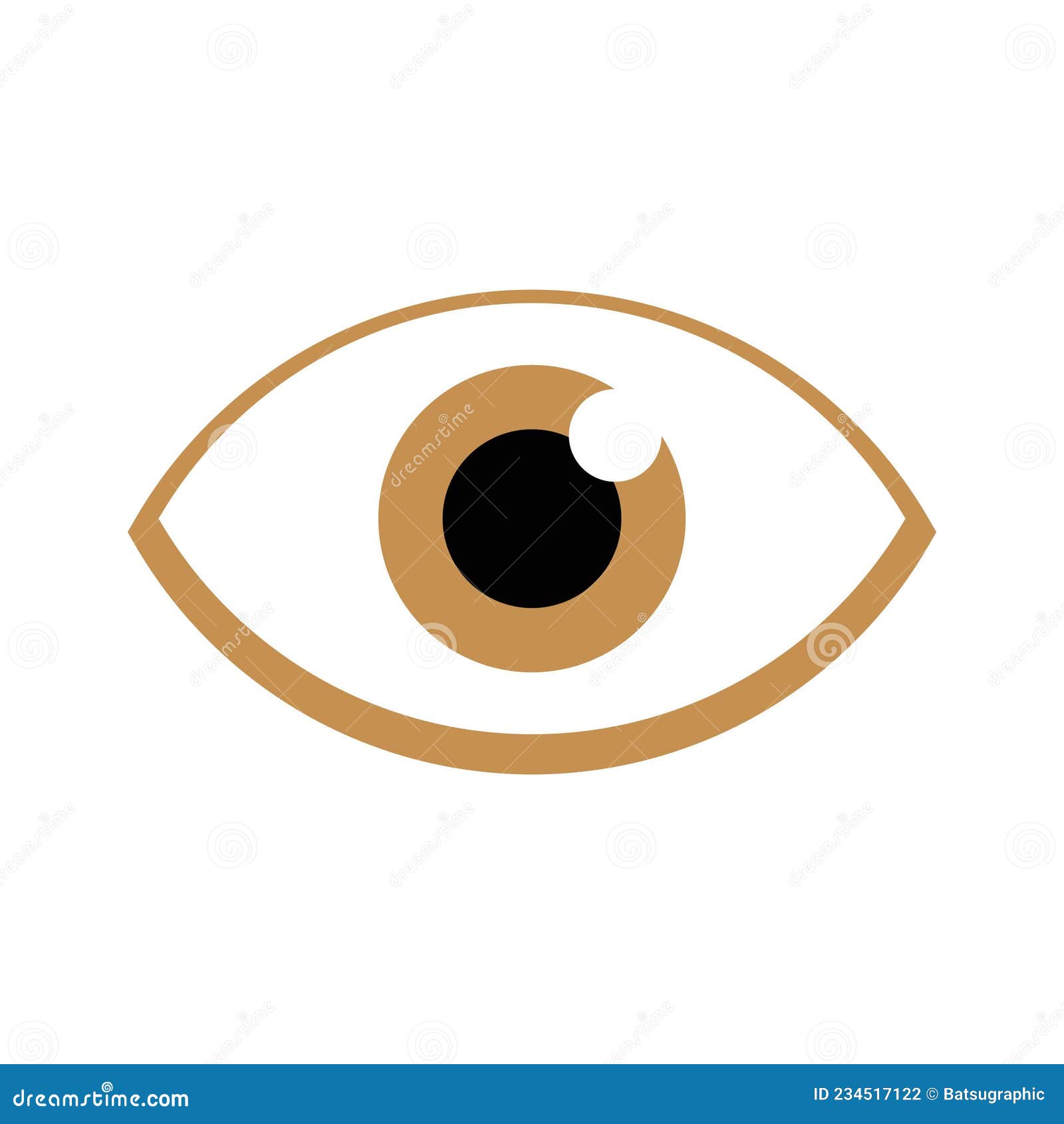 Eye Flat Clipart Vector Illustration Stock Vector - Illustration of ...
