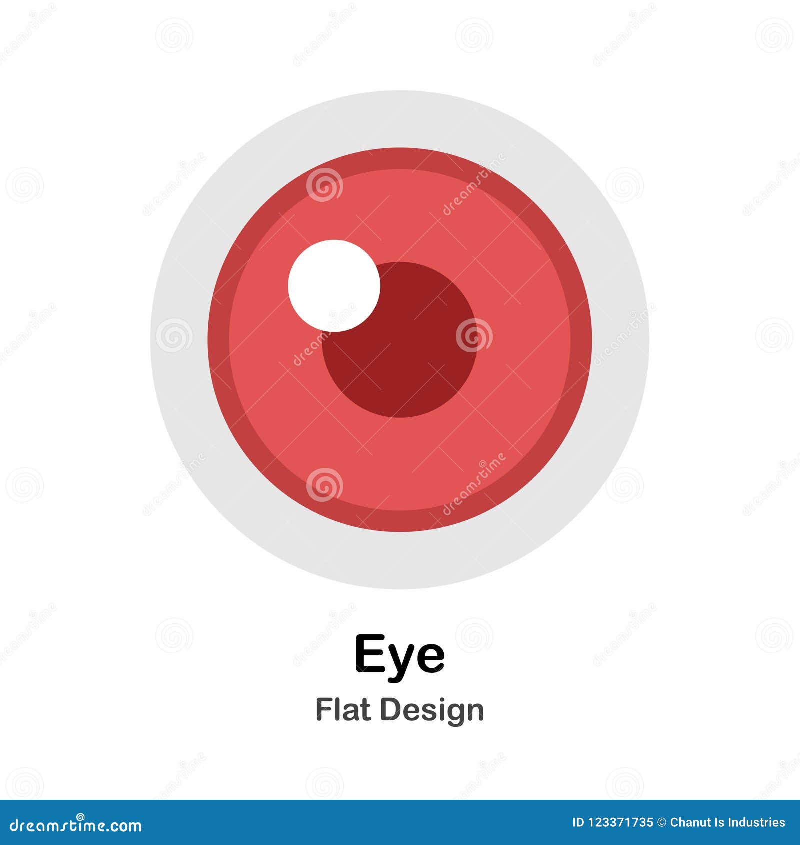 Eye Flat Illustration stock vector. Illustration of iris - 123371735
