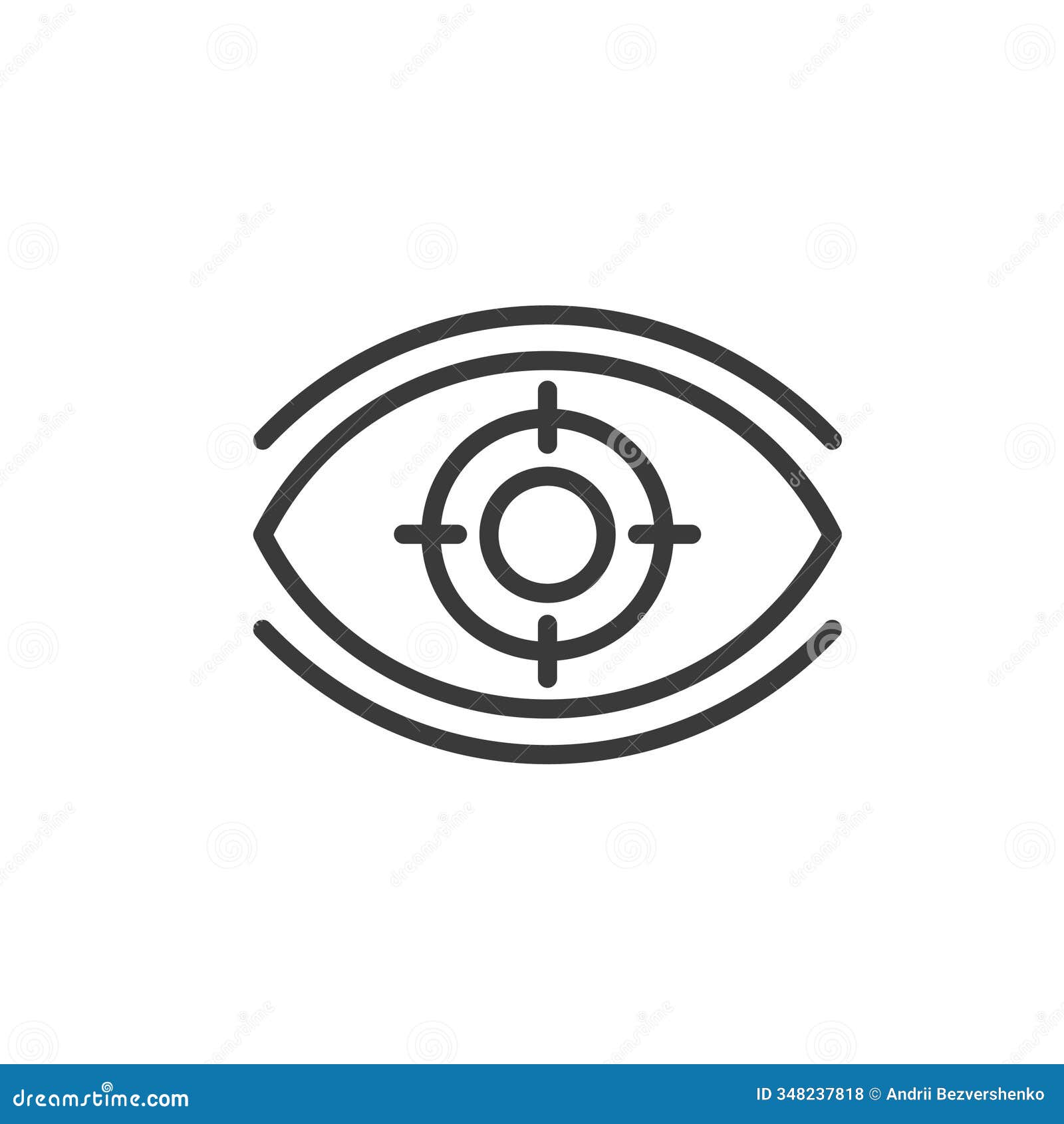 Eye Focus, Icon in Line Design. Focus, Clarity, Sharpness, Vision ...