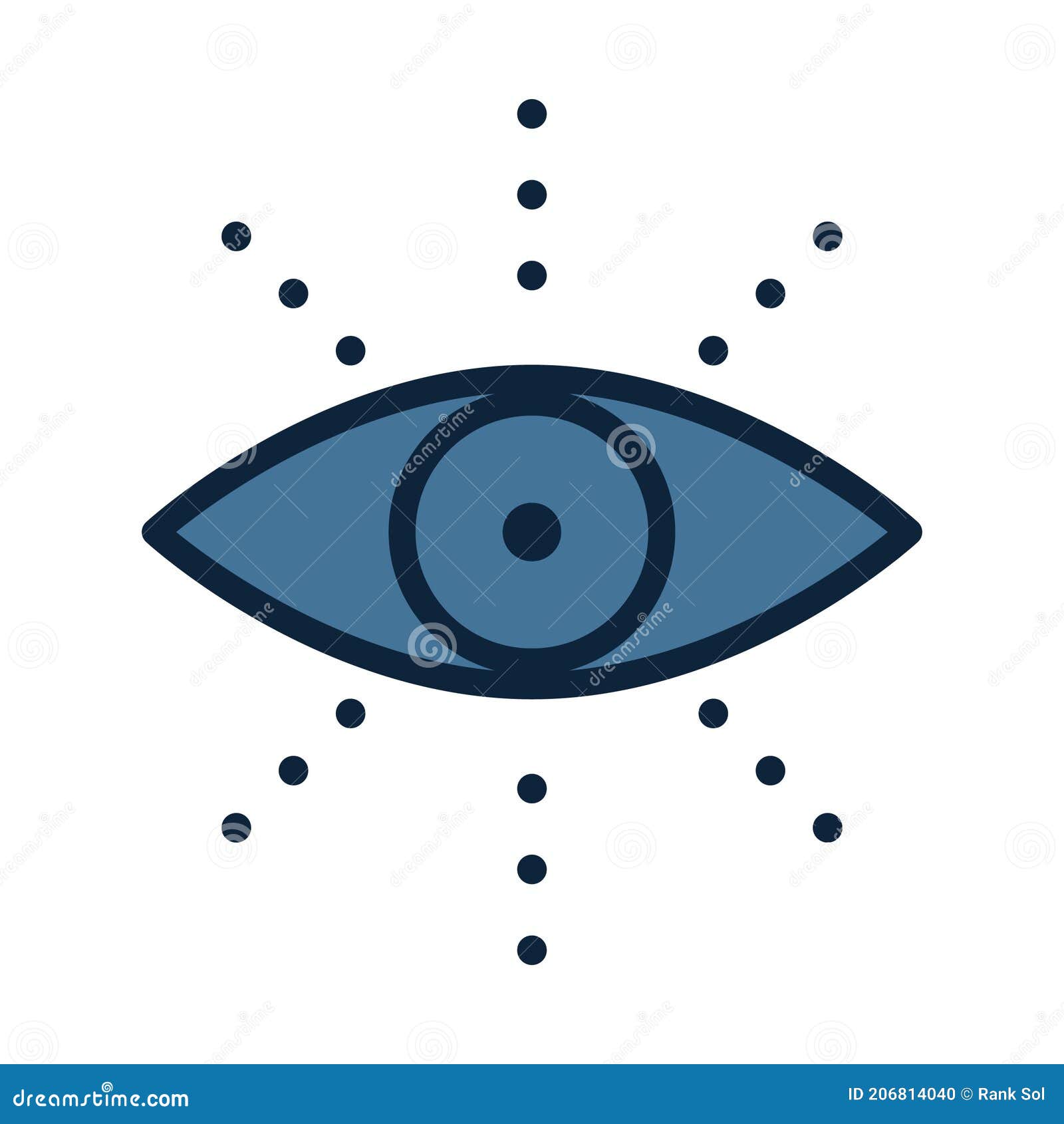 Eye Focus Line Isolated Vector Icon Can Be Easily Modified and Edit ...