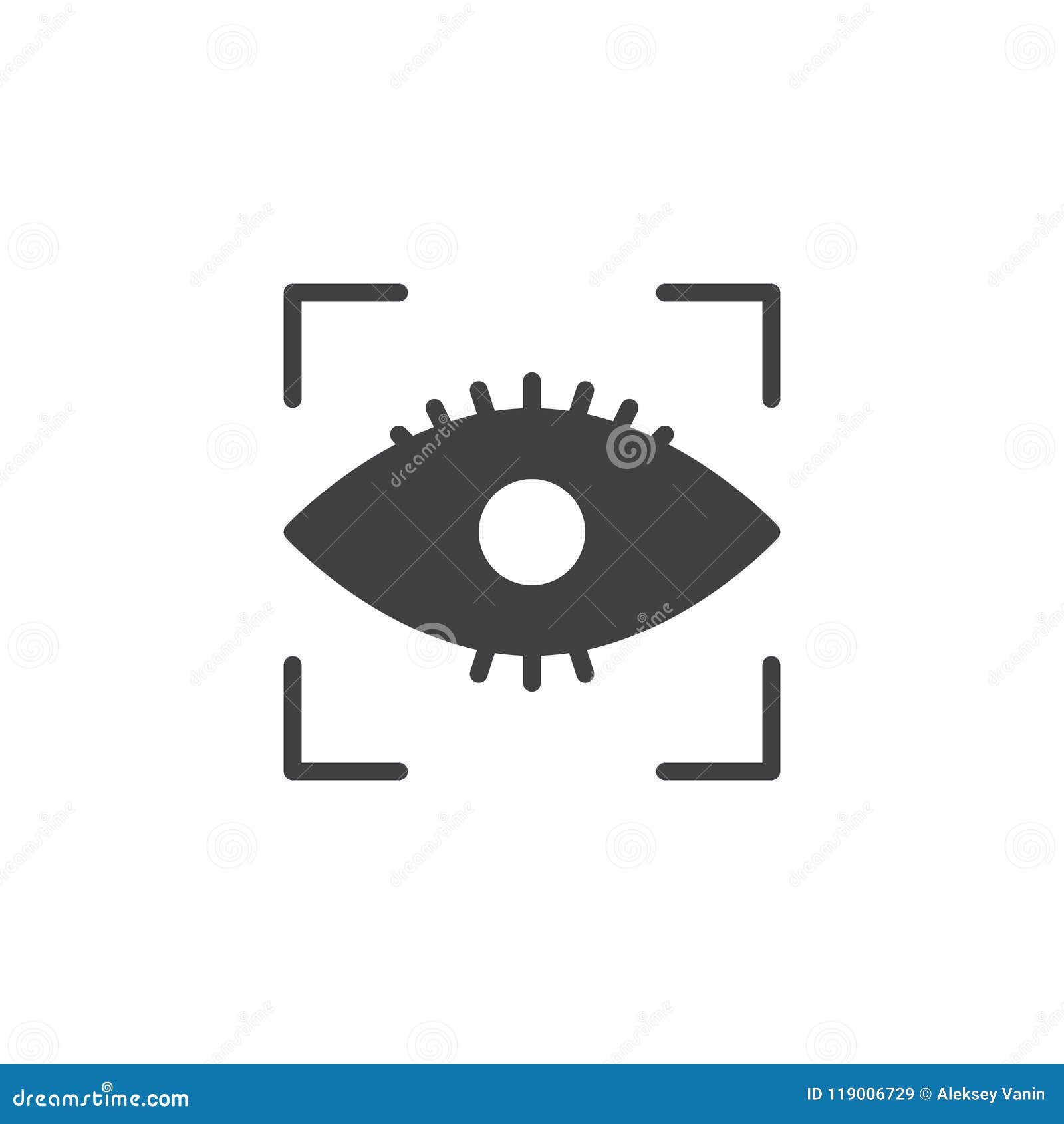 Eye Focus vector icon stock vector. Illustration of vector - 119006729