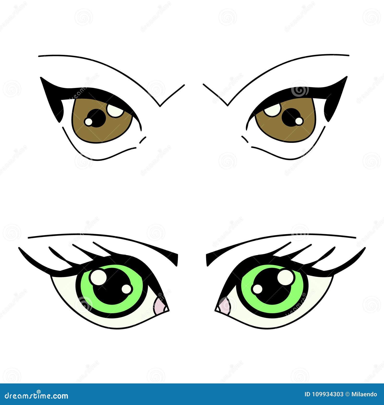 Eye forward view stock vector. Illustration of graphic - 109934303