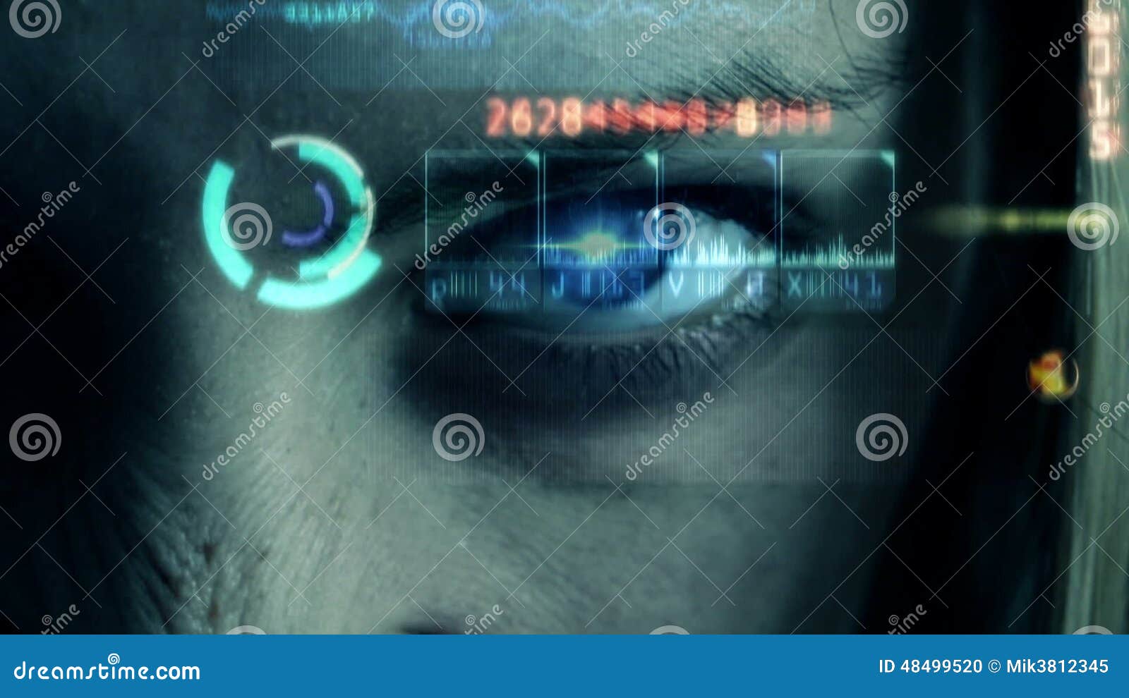Eye of Girl with Light and Reflection Stock Footage - Video of ...