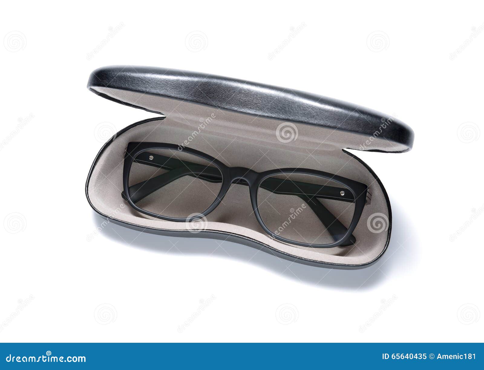 Eye glasses in a case stock image. Image of spectacles - 65640435