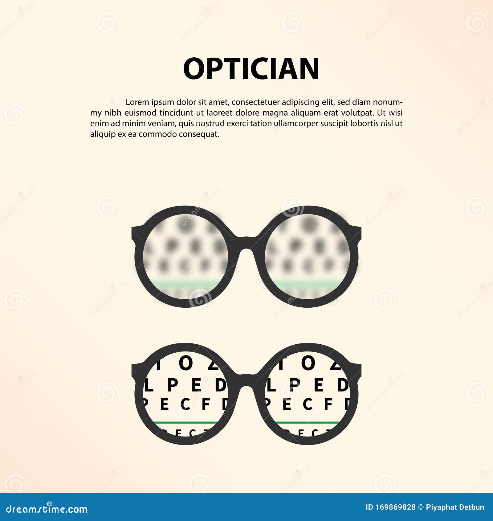 Optician Concept stock vector. Illustration of color - 169869828