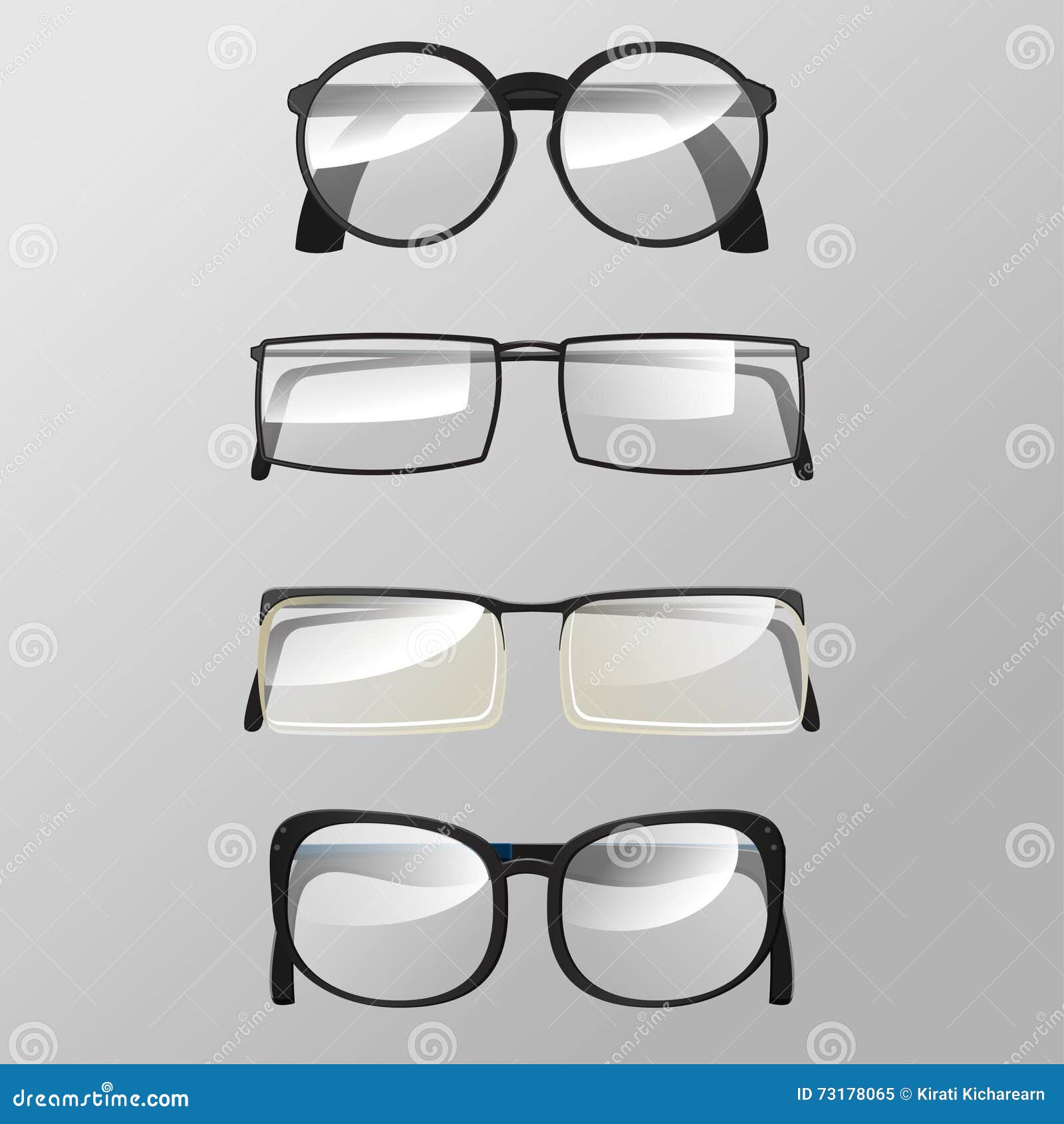 Eye Glasses Graphic Design Set Vector Stock Vector - Illustration of ...