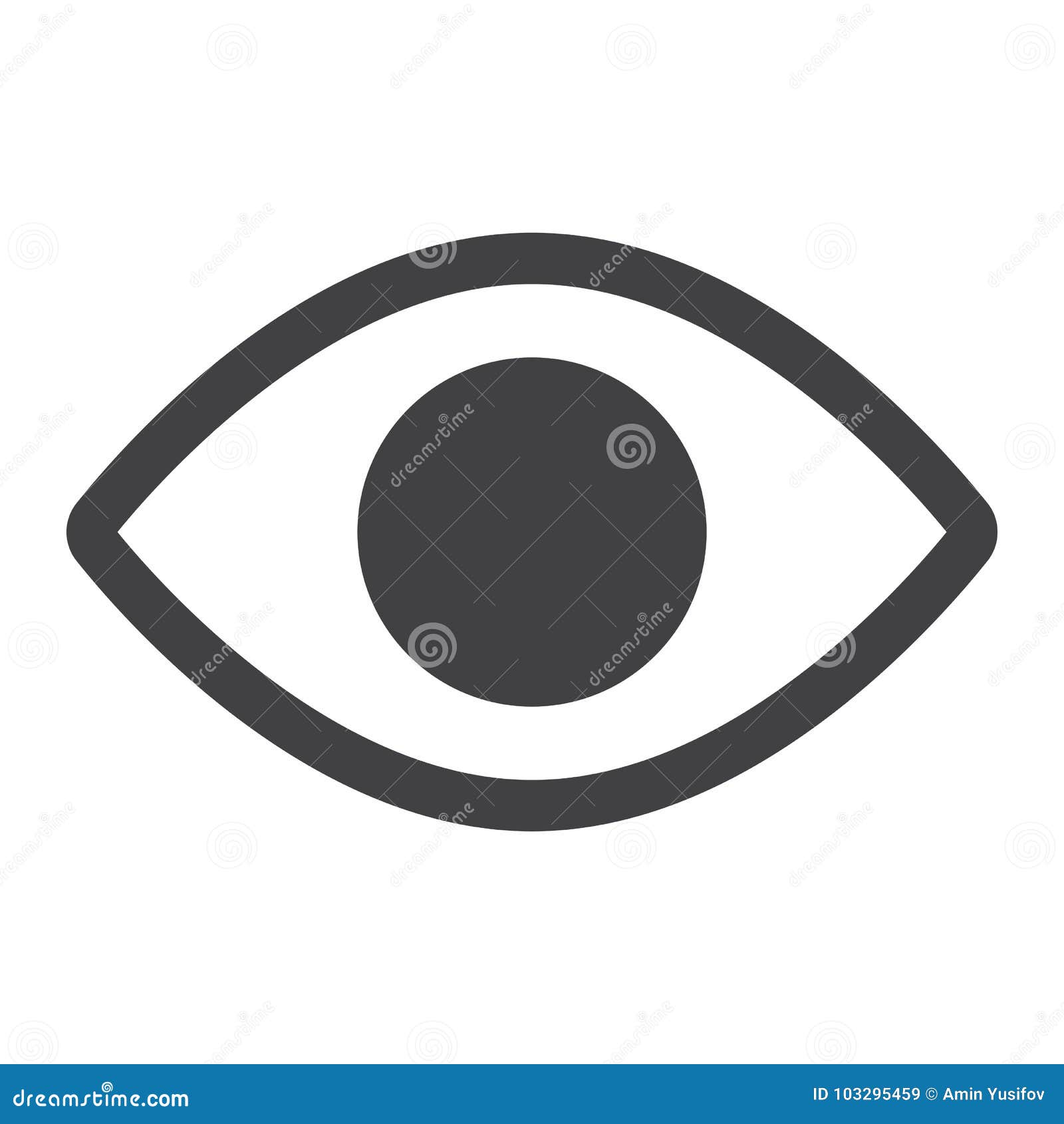 Eye Glyph Icon, Web and Mobile, Lens Sign Vector Stock Vector ...