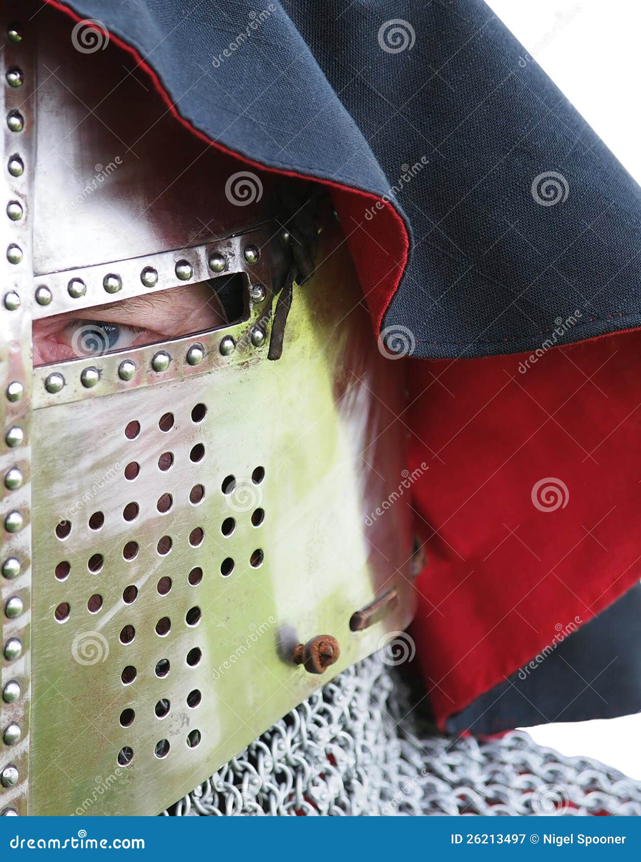 Eye in great helm stock image. Image of knight, armor - 26213497