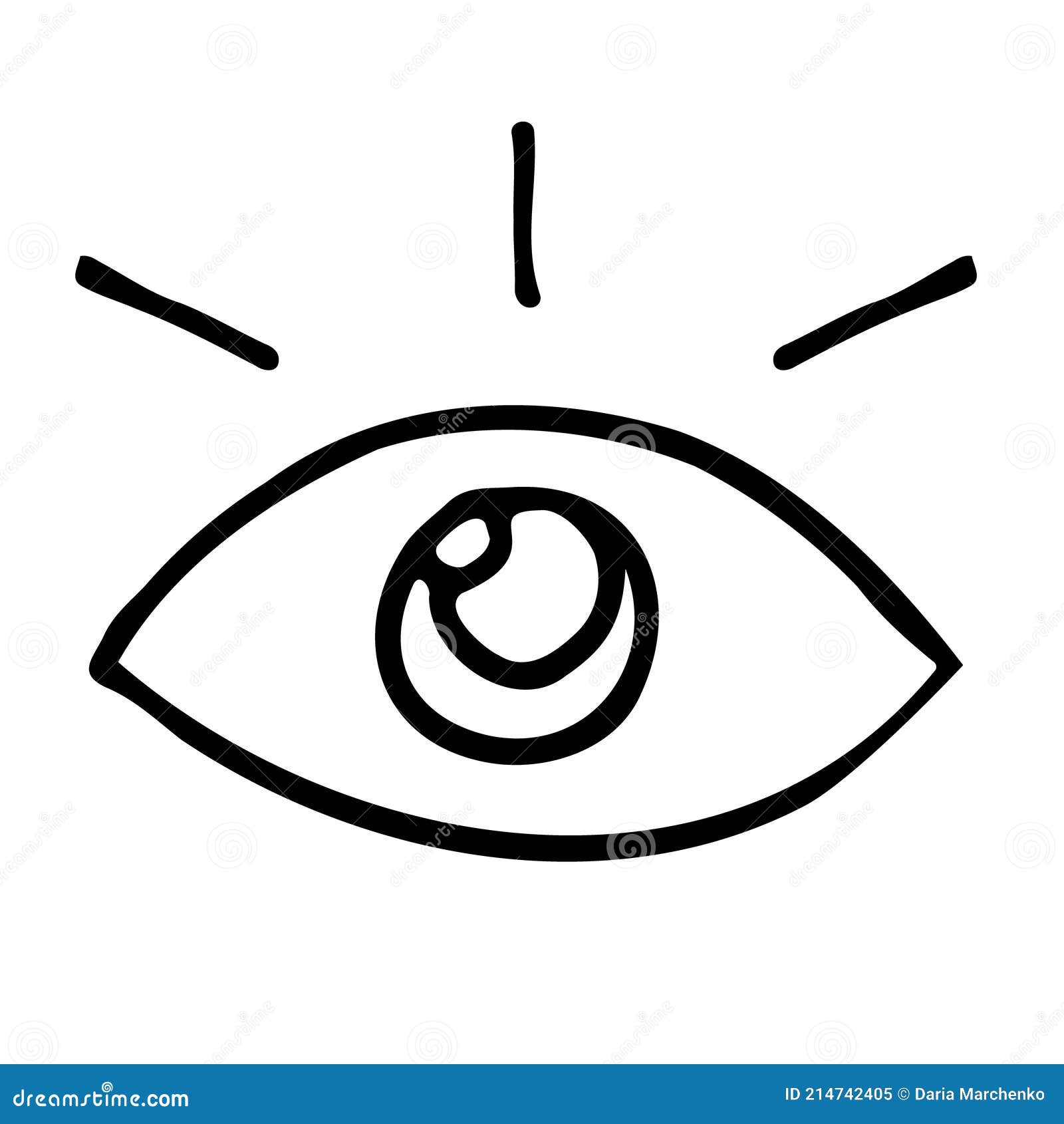 Eye Hand Drawn Vector Doodle Illustration. Insight, Vision Cartoon ...