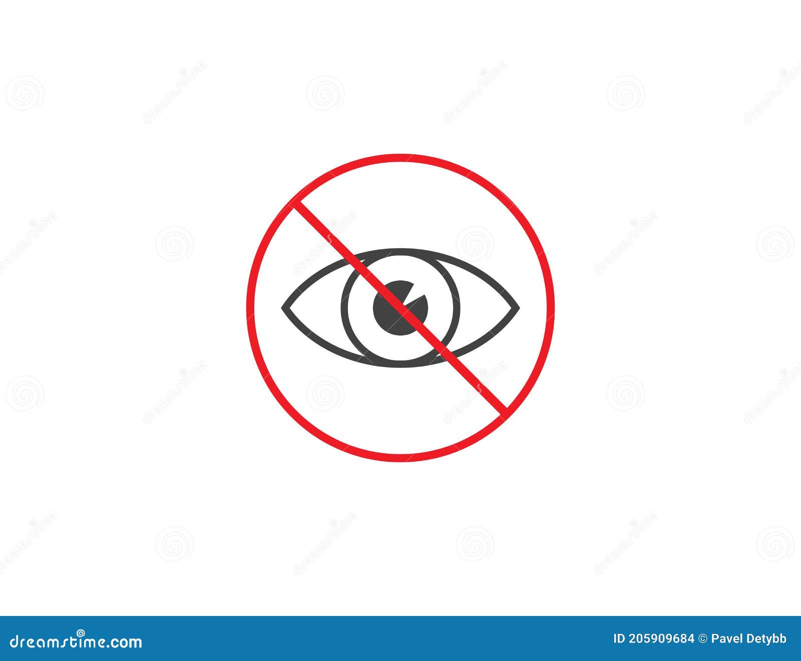 Eye, Hidden, Invisible Icon. Vector Illustration, Flat Stock ...