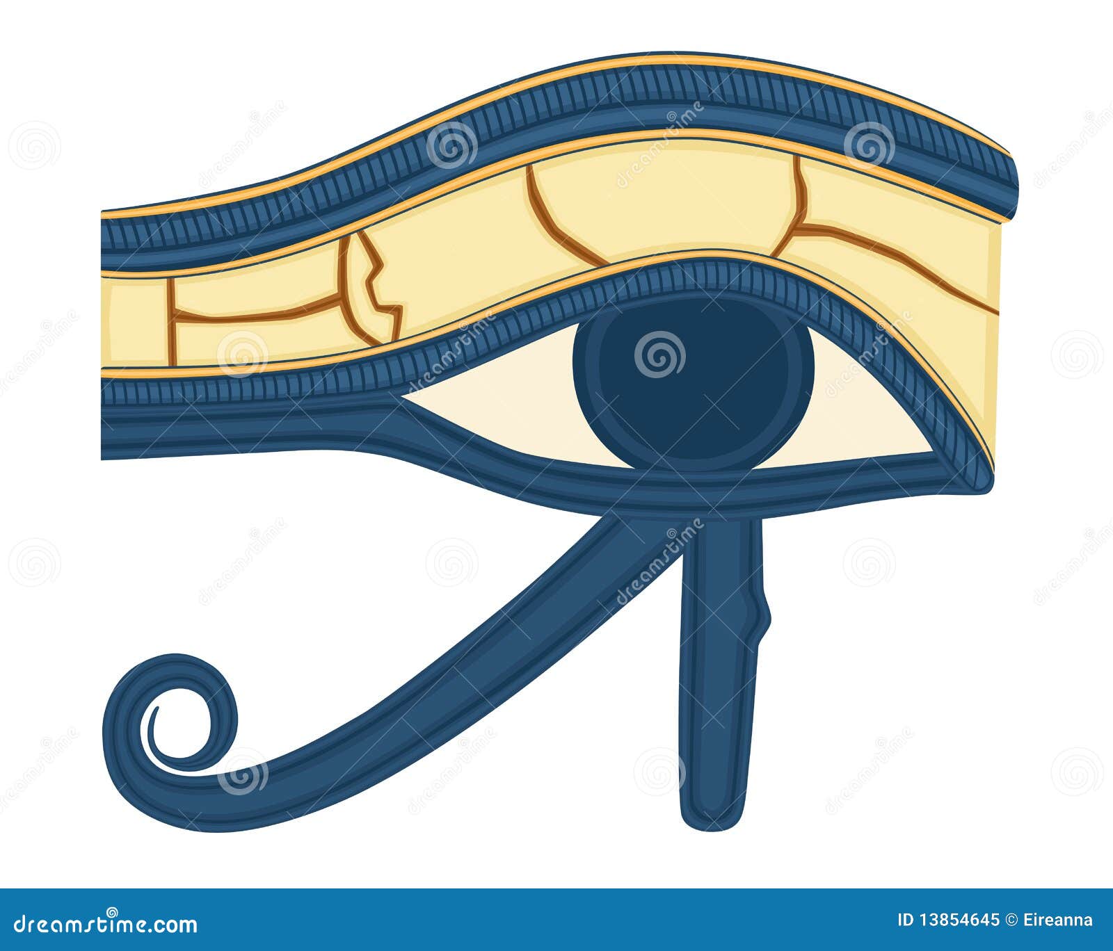 The Eye of Horus stock vector. Illustration of horus - 13854645