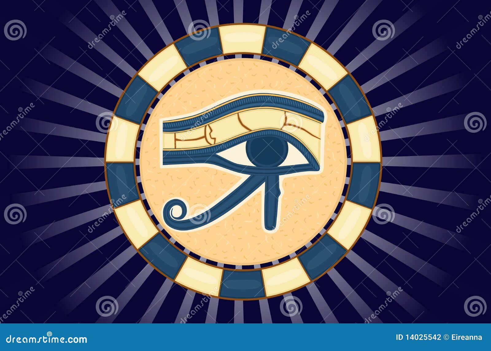 The Eye of Horus stock vector. Illustration of protective - 14025542