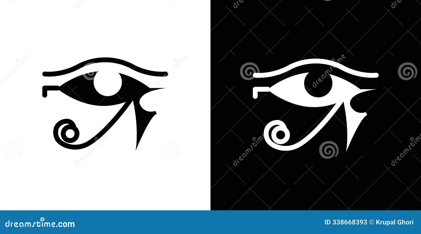 Eye of Horus Egypt Deity Icon Art Design Illustration Stock Vector ...