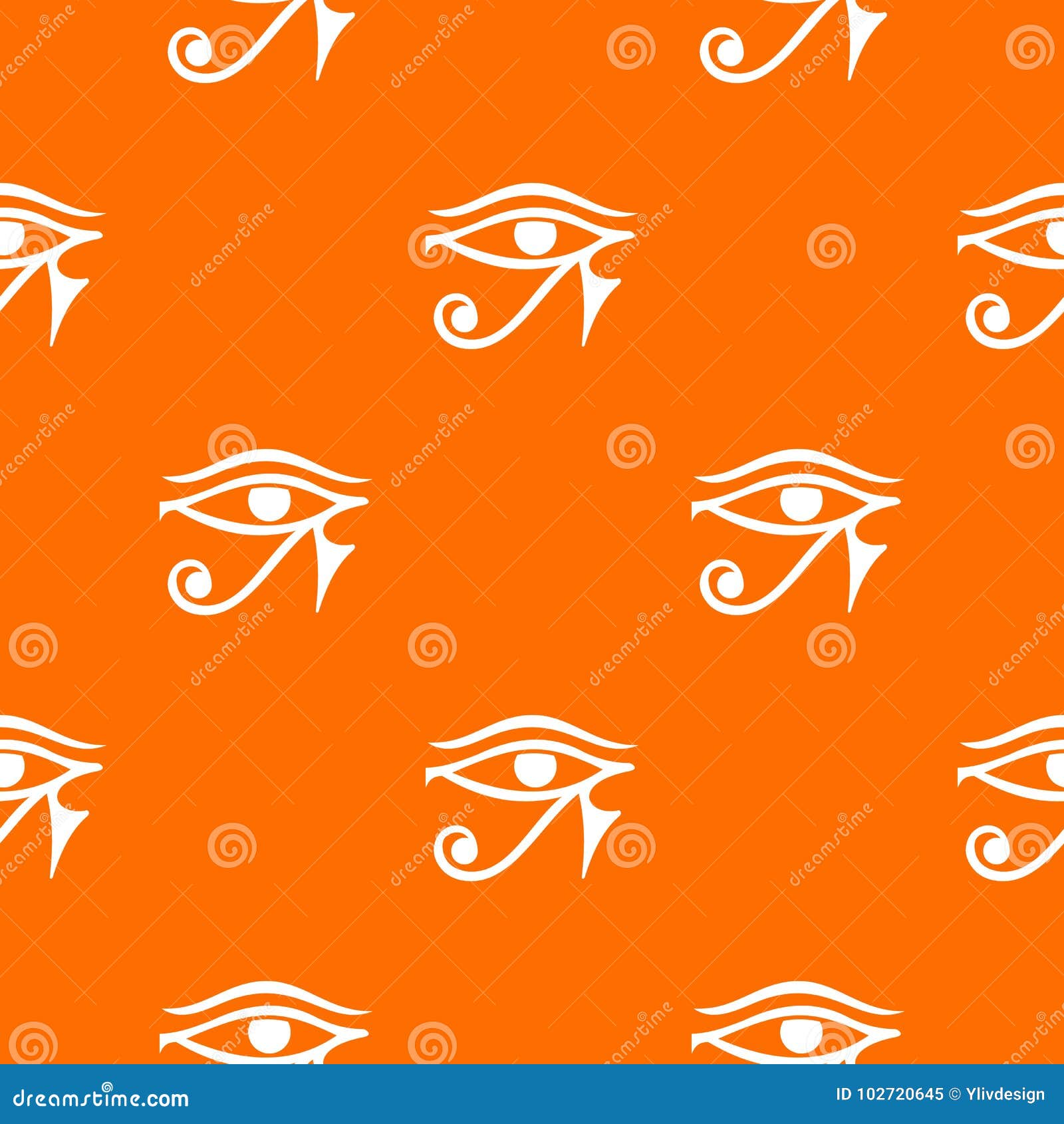 Eye of Horus Egypt Deity Pattern Seamless Stock Vector - Illustration ...