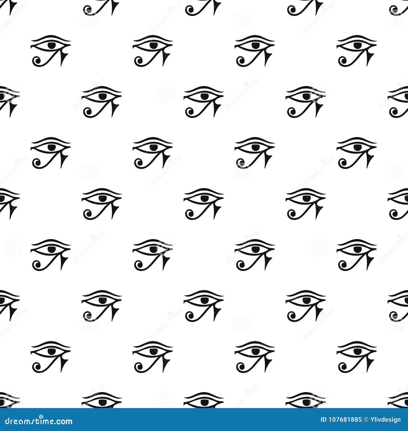 Eye of Horus Egypt Deity Pattern Vector Stock Vector - Illustration of ...
