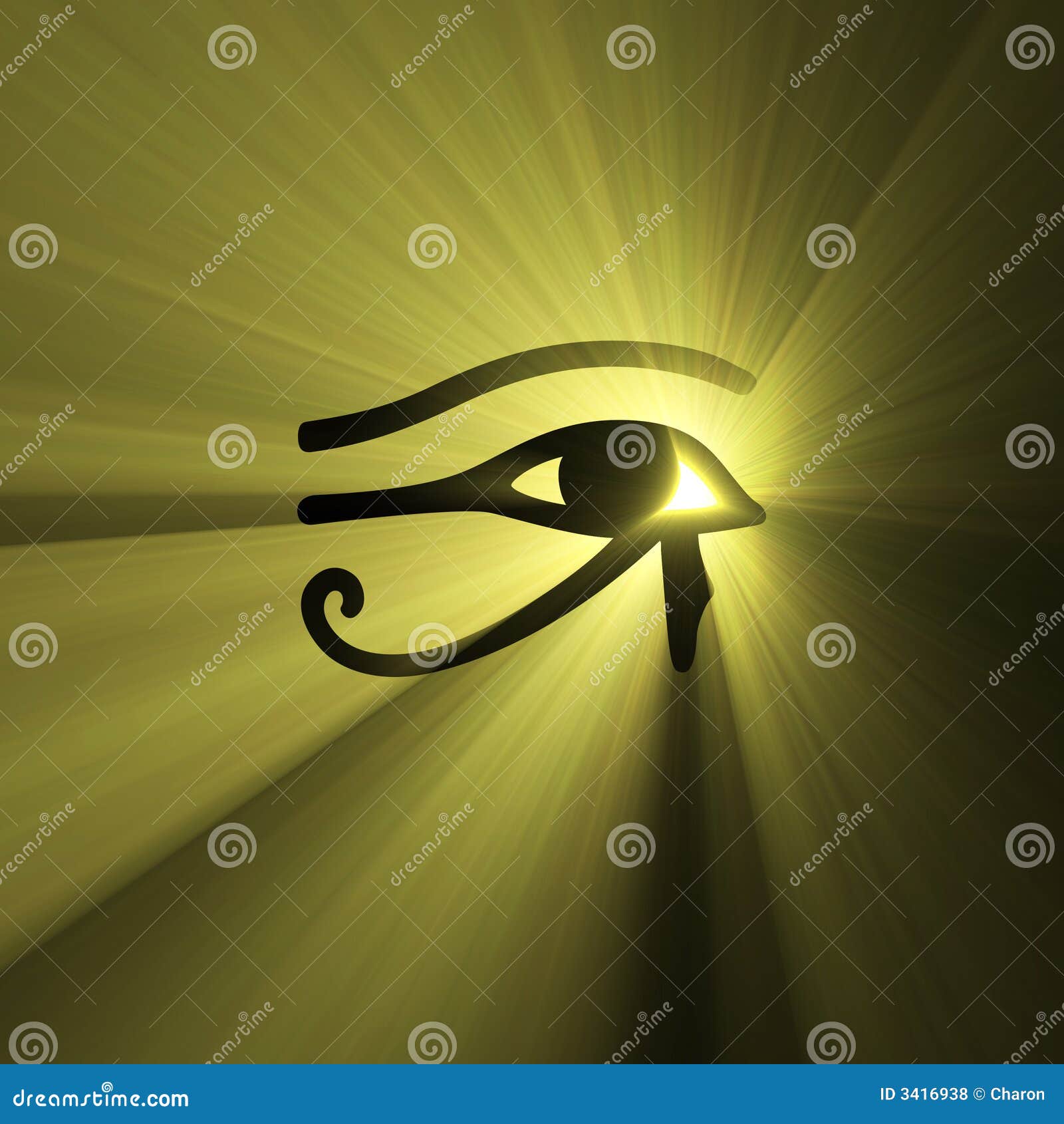 Eye of Horus Egyptian Sign Light Flare Stock Illustration ...