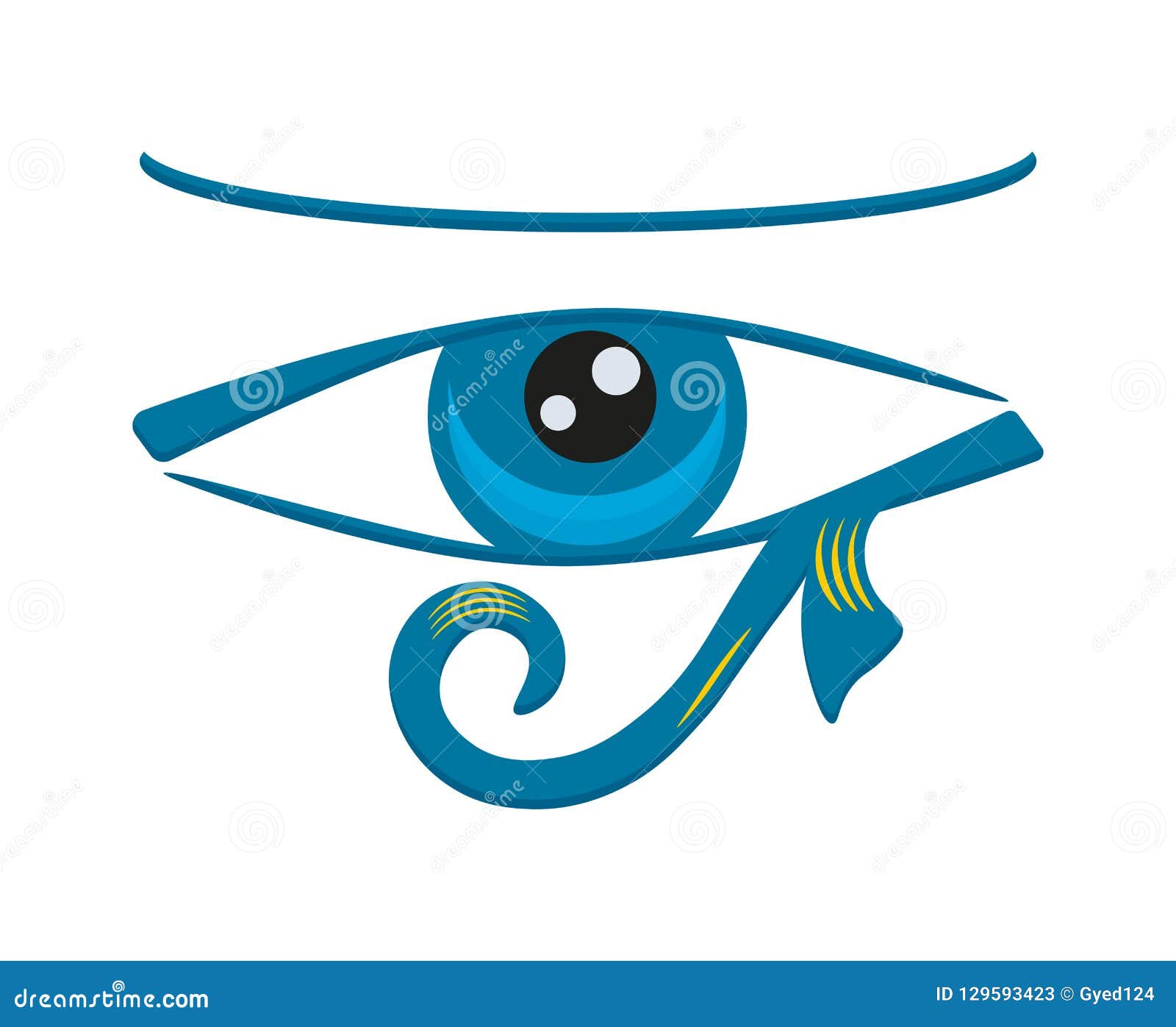 Eye of Horus stock vector. Illustration of knowledge - 129593423