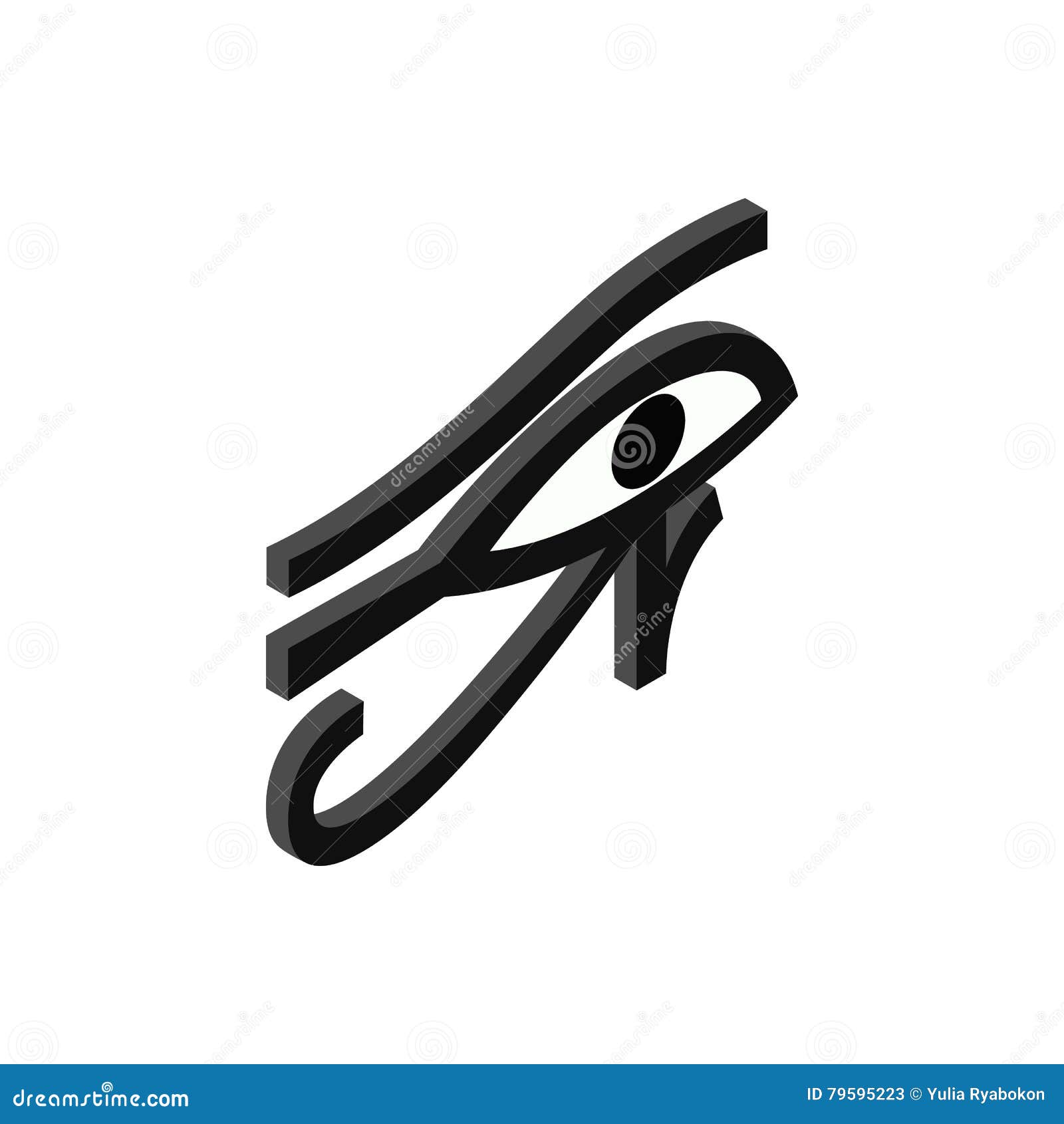 Eye Of Horus Icon In Monochrome Style Isolated On White Background ...