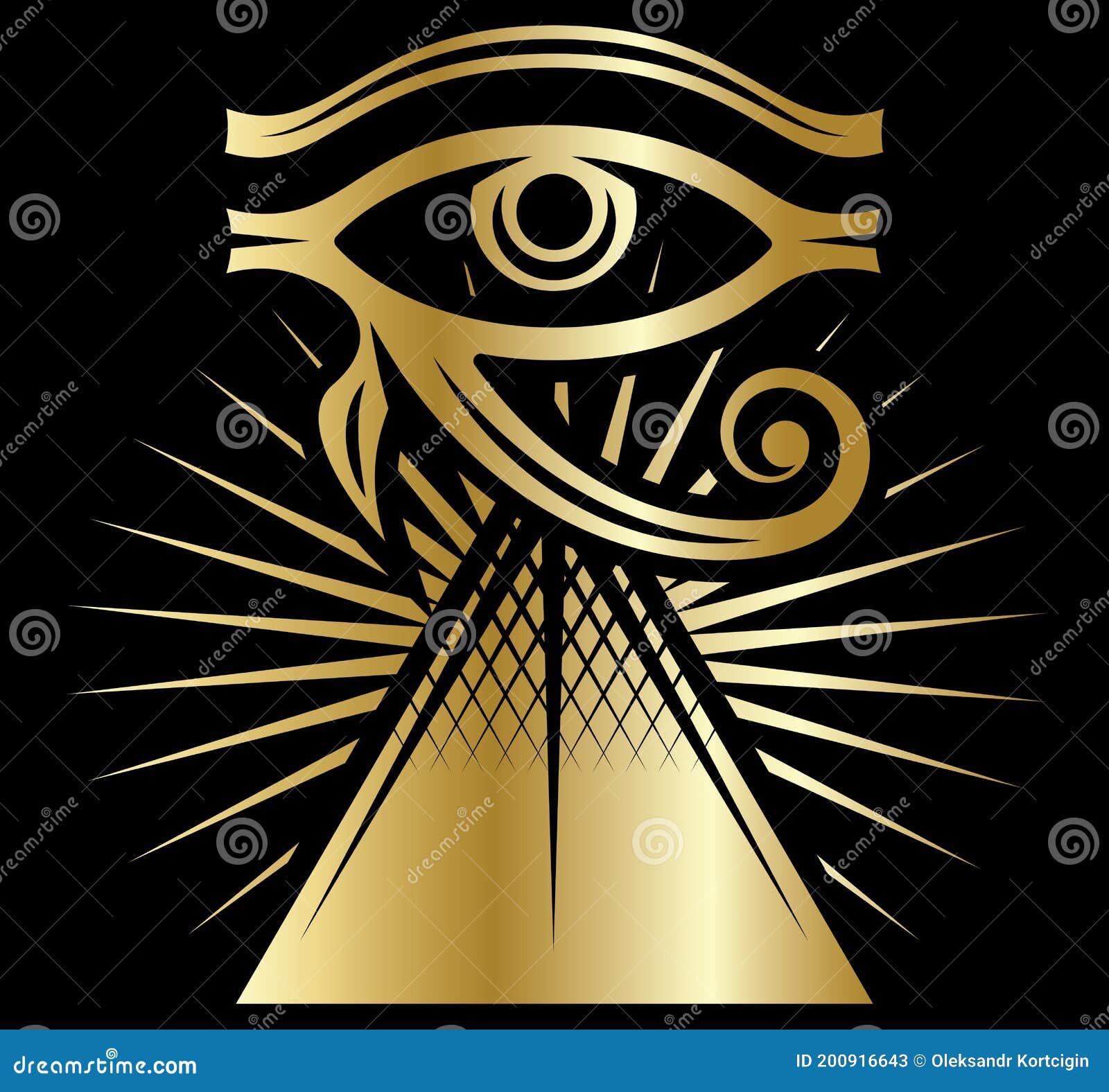 The Eye Of Horus, Illustration Of All Seeing Eye | CartoonDealer.com ...