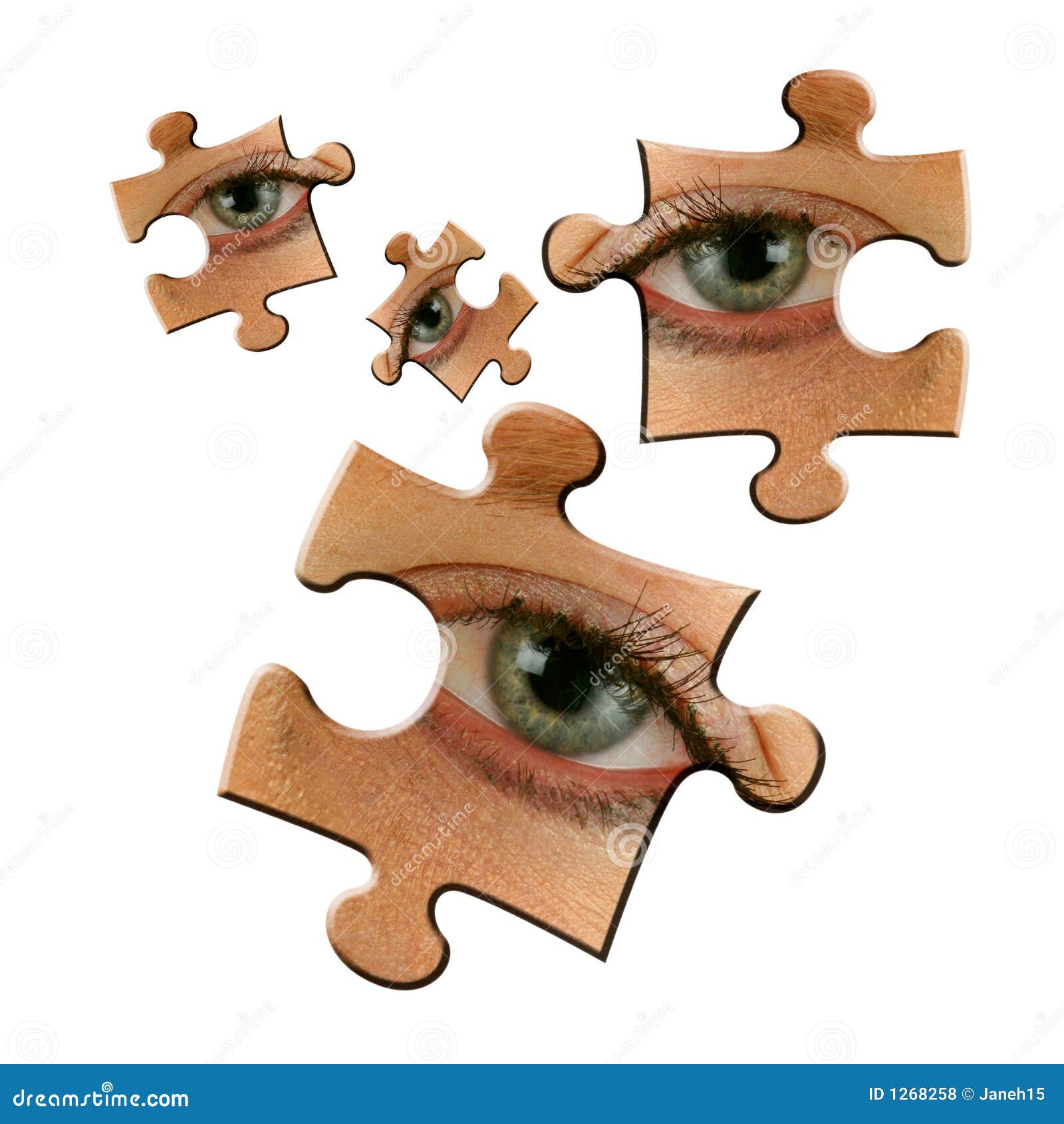 Eye i puzzle illustrazione di stock. Illustrazione di bellezza - 1268258