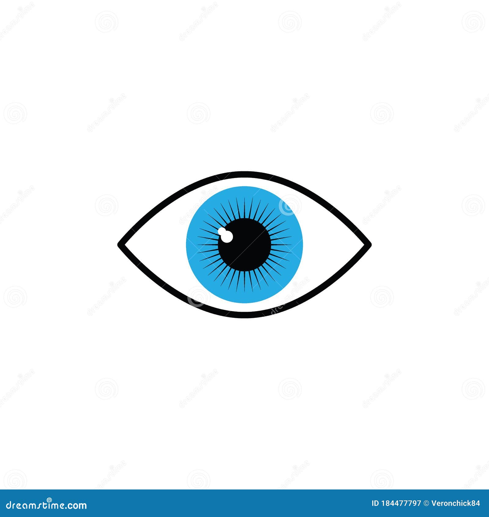 Eye Icon. Blue Eye Symbols for Web Design Stock Vector - Illustration ...