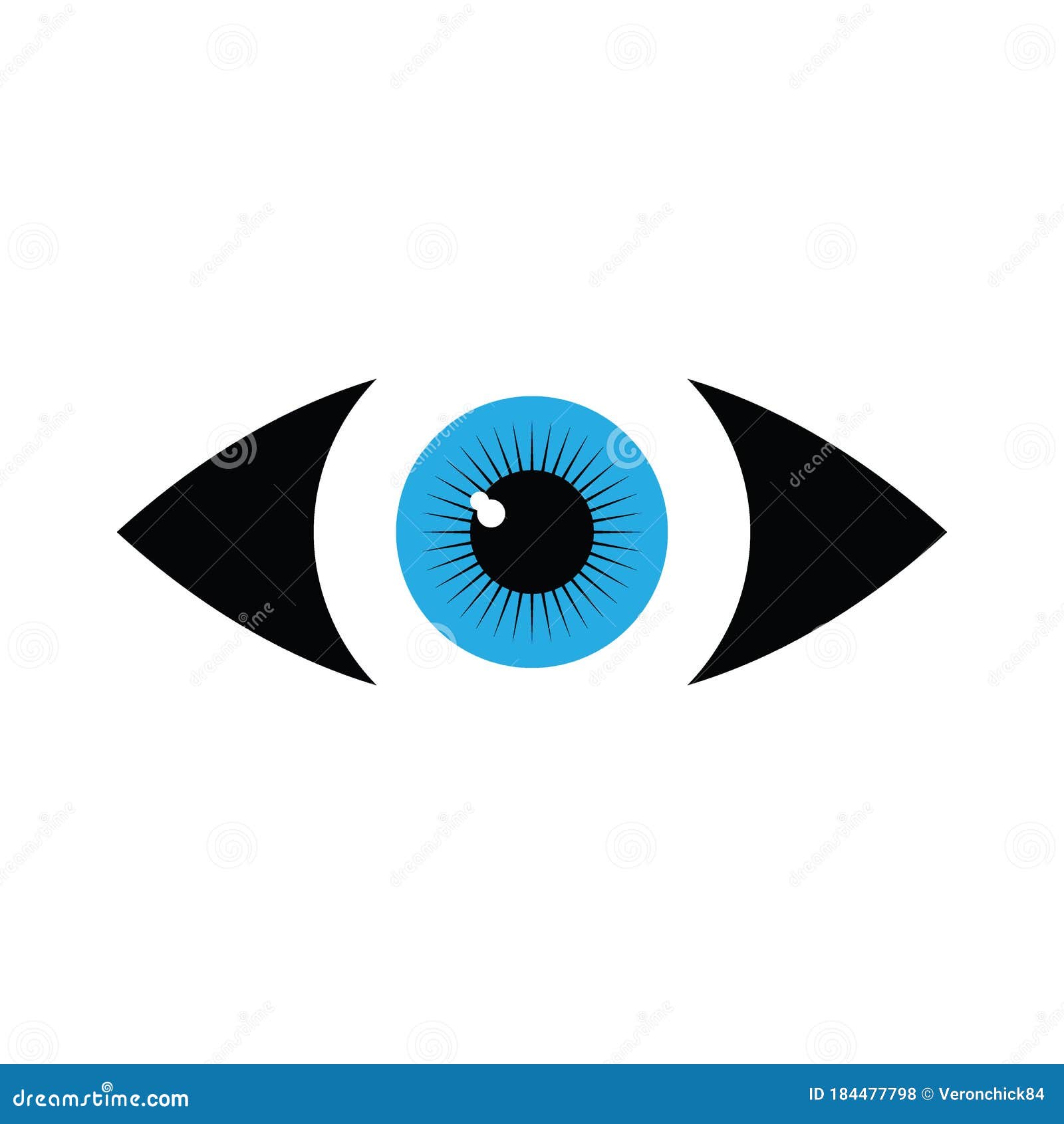Eye Icon. Blue Eye Symbols for Web Design Stock Vector - Illustration ...
