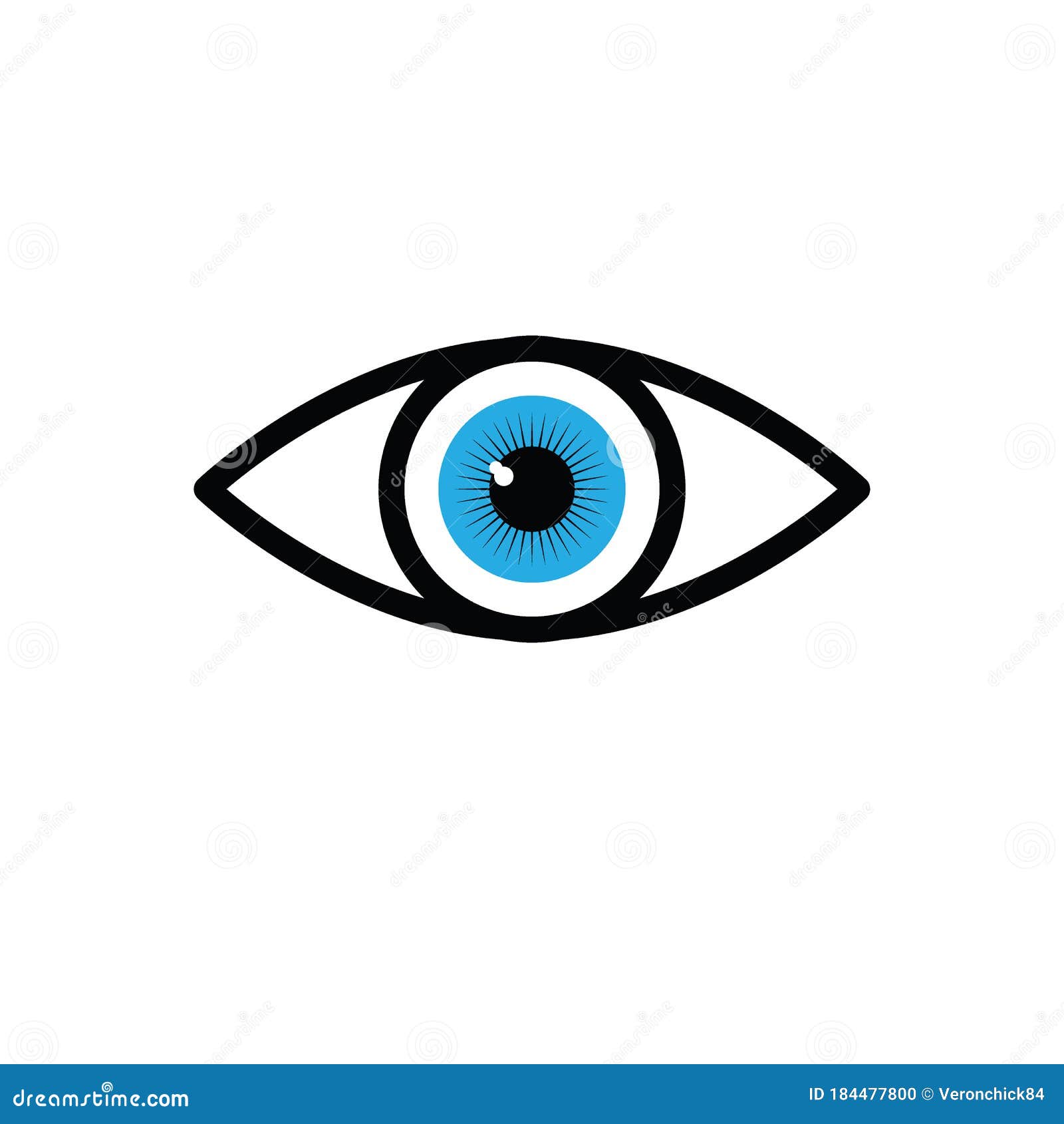 Eye Icon. Blue Eye Symbols for Web Design Stock Vector - Illustration ...
