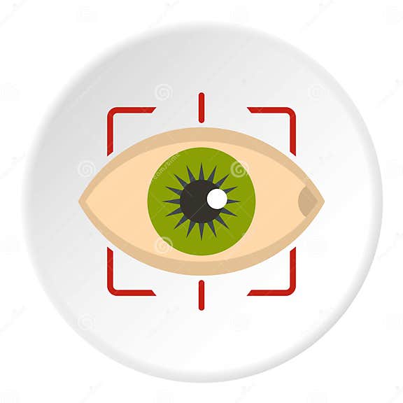 Eye icon circle stock vector. Illustration of sight, target - 95330761