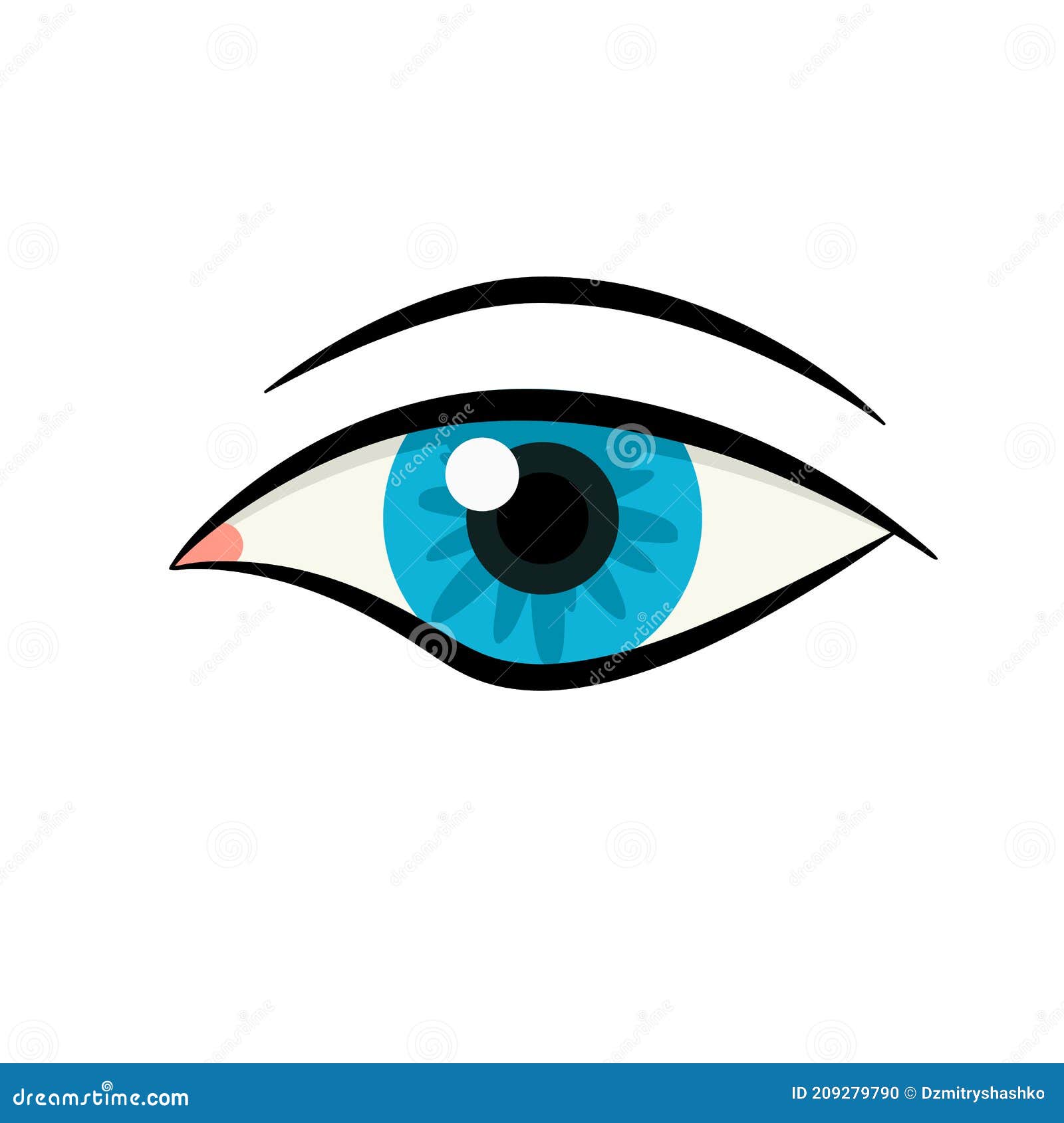 Eye icon. Clipart image stock vector. Illustration of look - 209279790