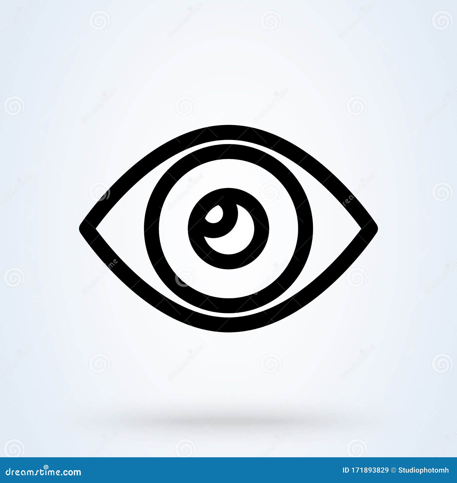 Eye Icon. Computer Vision, Image Recognition Symbols Stock Vector ...