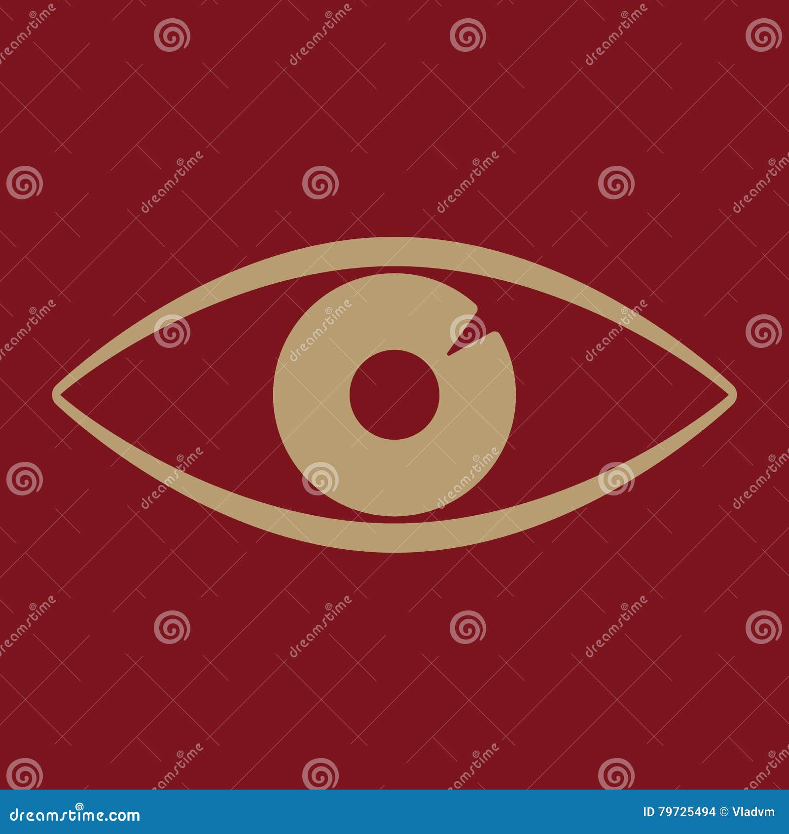 The eye icon. Eye symbol stock vector. Illustration of isolated - 79725494