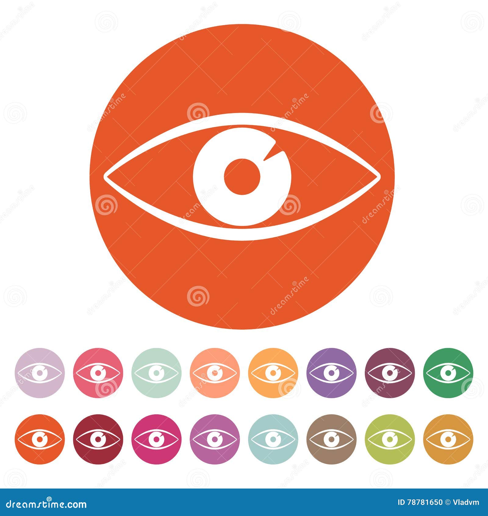 The eye icon. Eye symbol stock vector. Illustration of silhouette ...