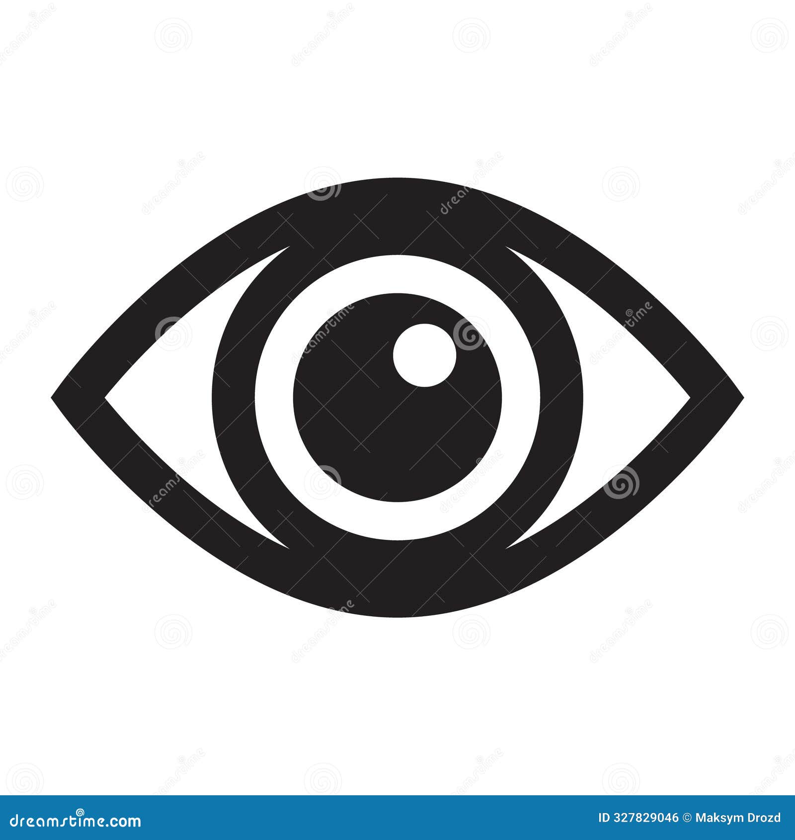 Eye icon, eyeball icon stock vector. Illustration of icon - 327829046