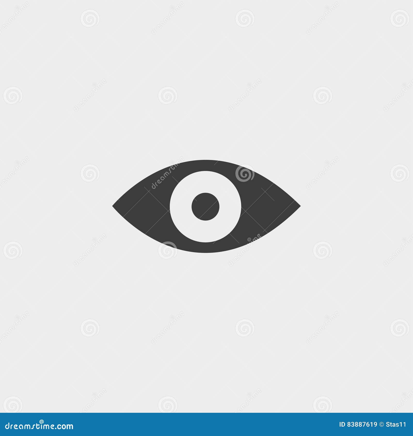 Eye Icon in a Flat Design in Black Color. Vector Illustration Eps10 ...