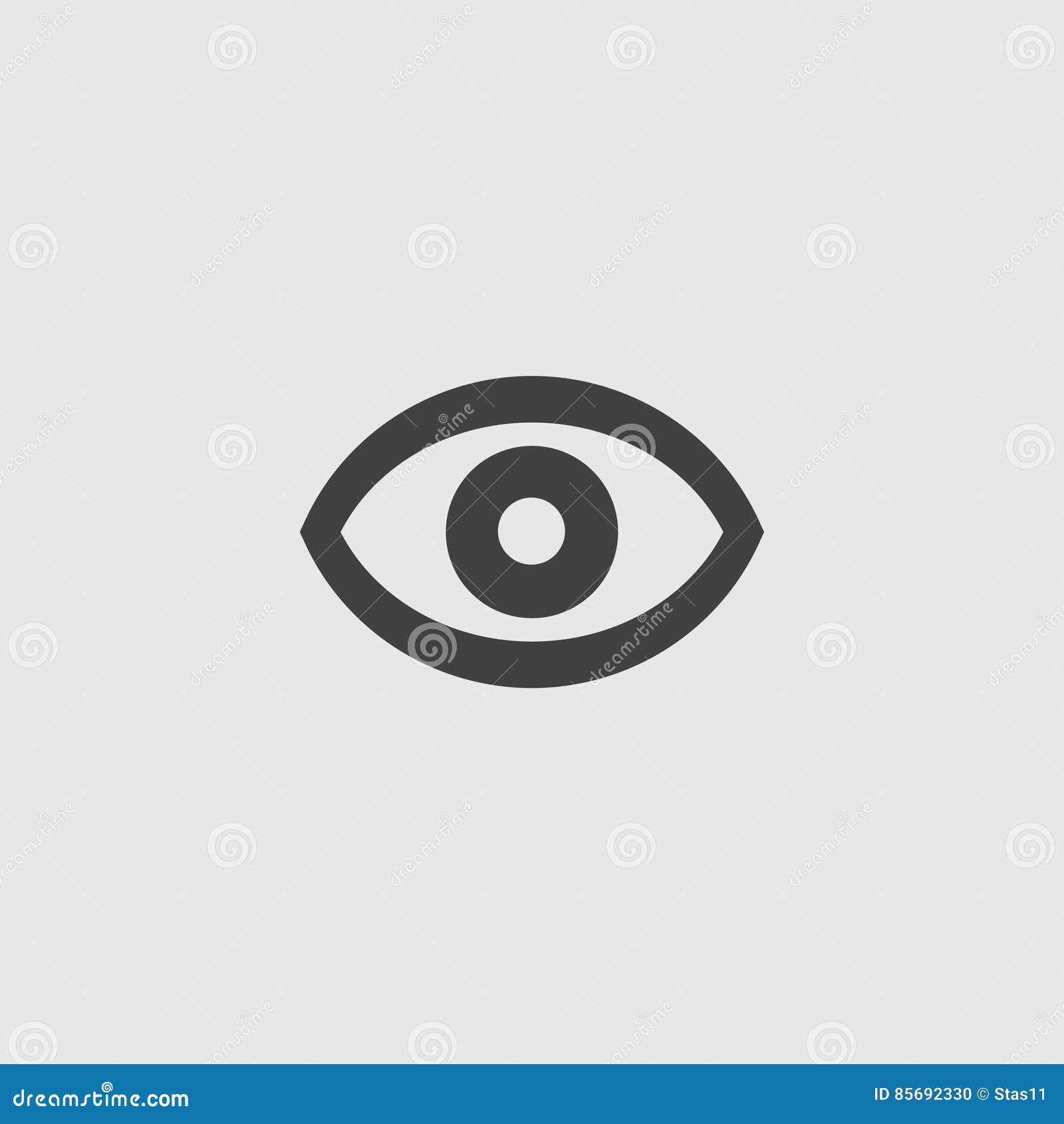 Eye Icon in a Flat Design in Black Color. Vector Illustration Eps10 ...