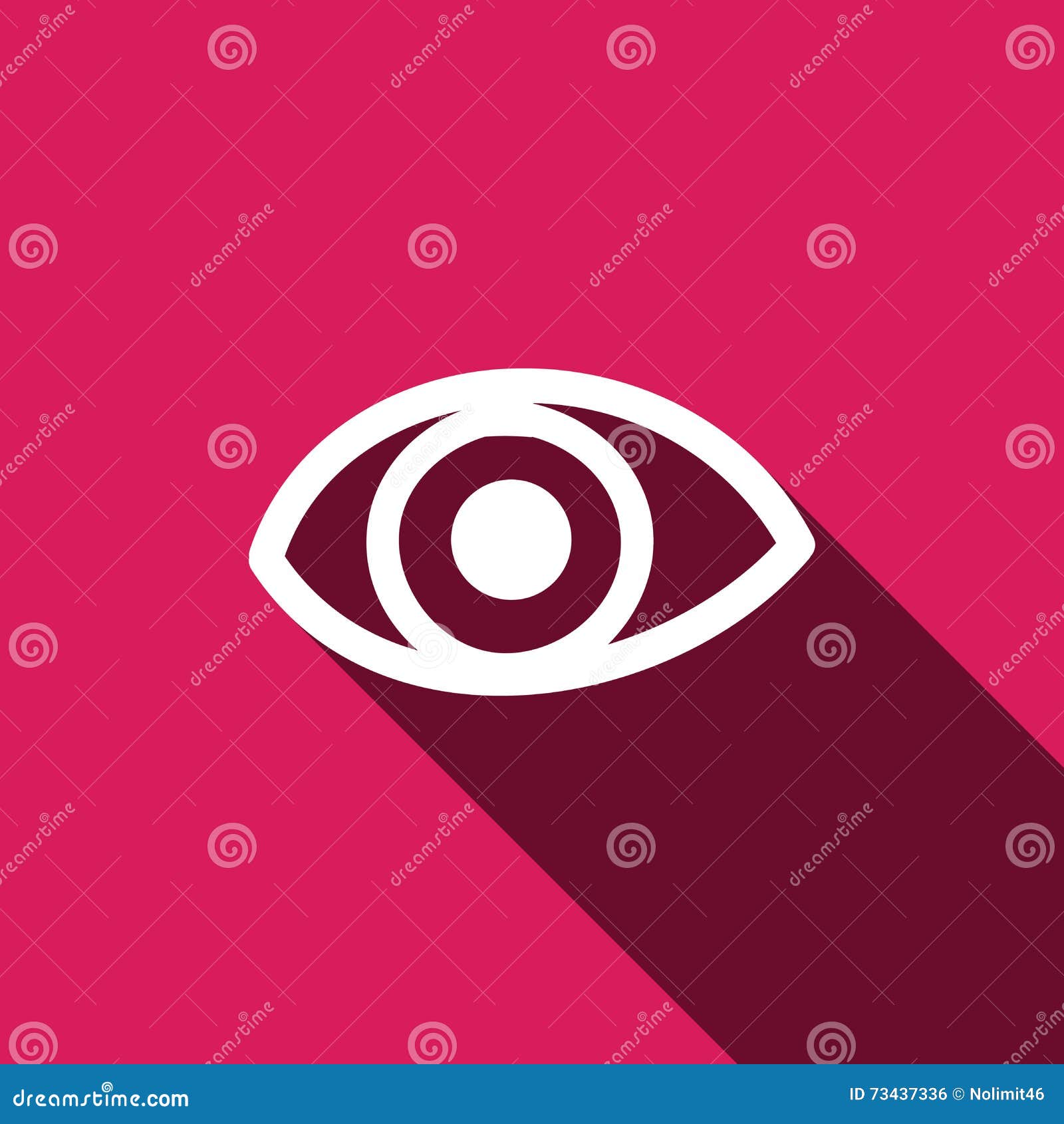 Eye Icon. Flat Design Style Stock Illustration - Illustration of ...