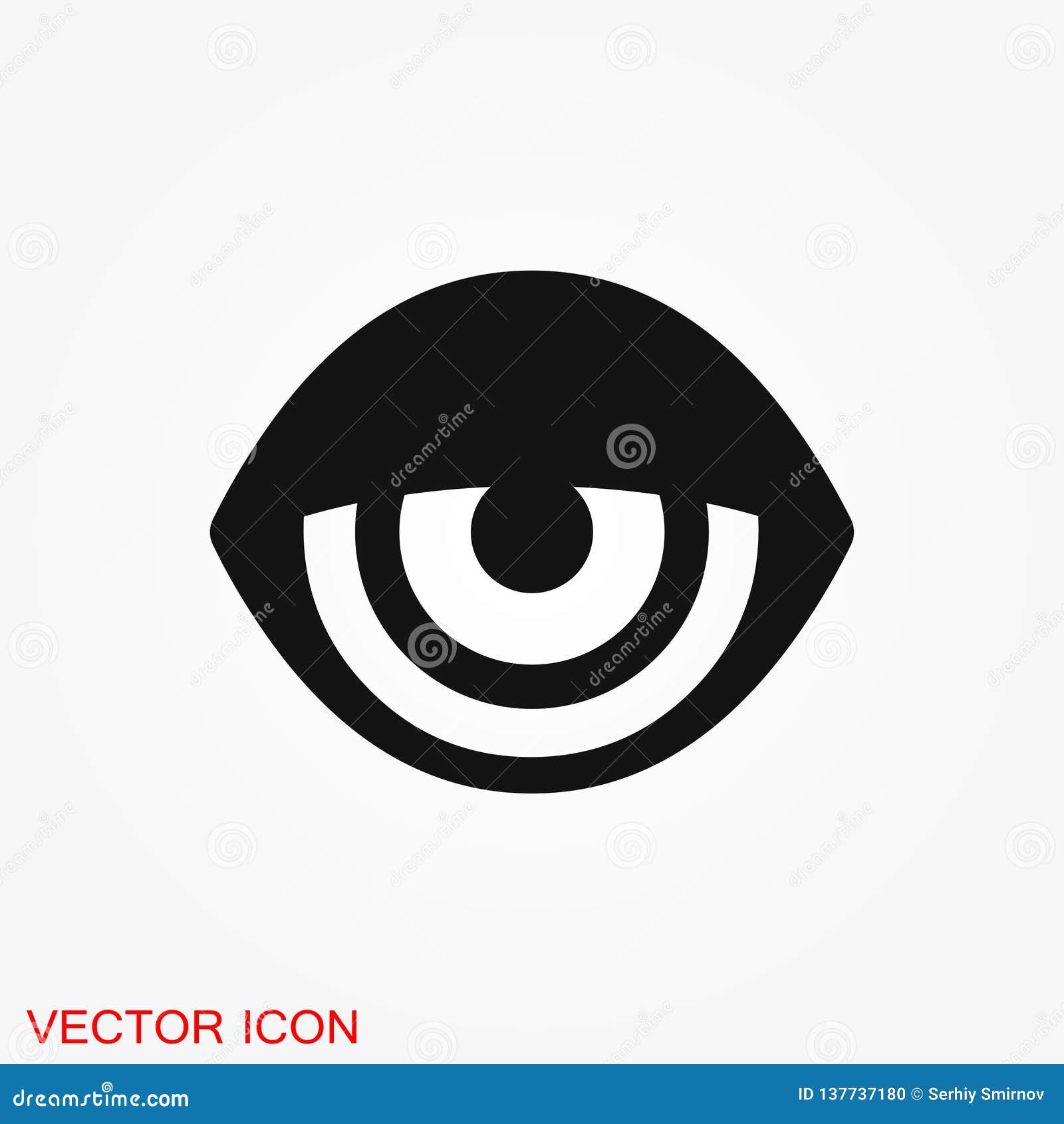 Eye Icon, Flat Icon for Logo, Vector Sign Symbol Stock Illustration ...