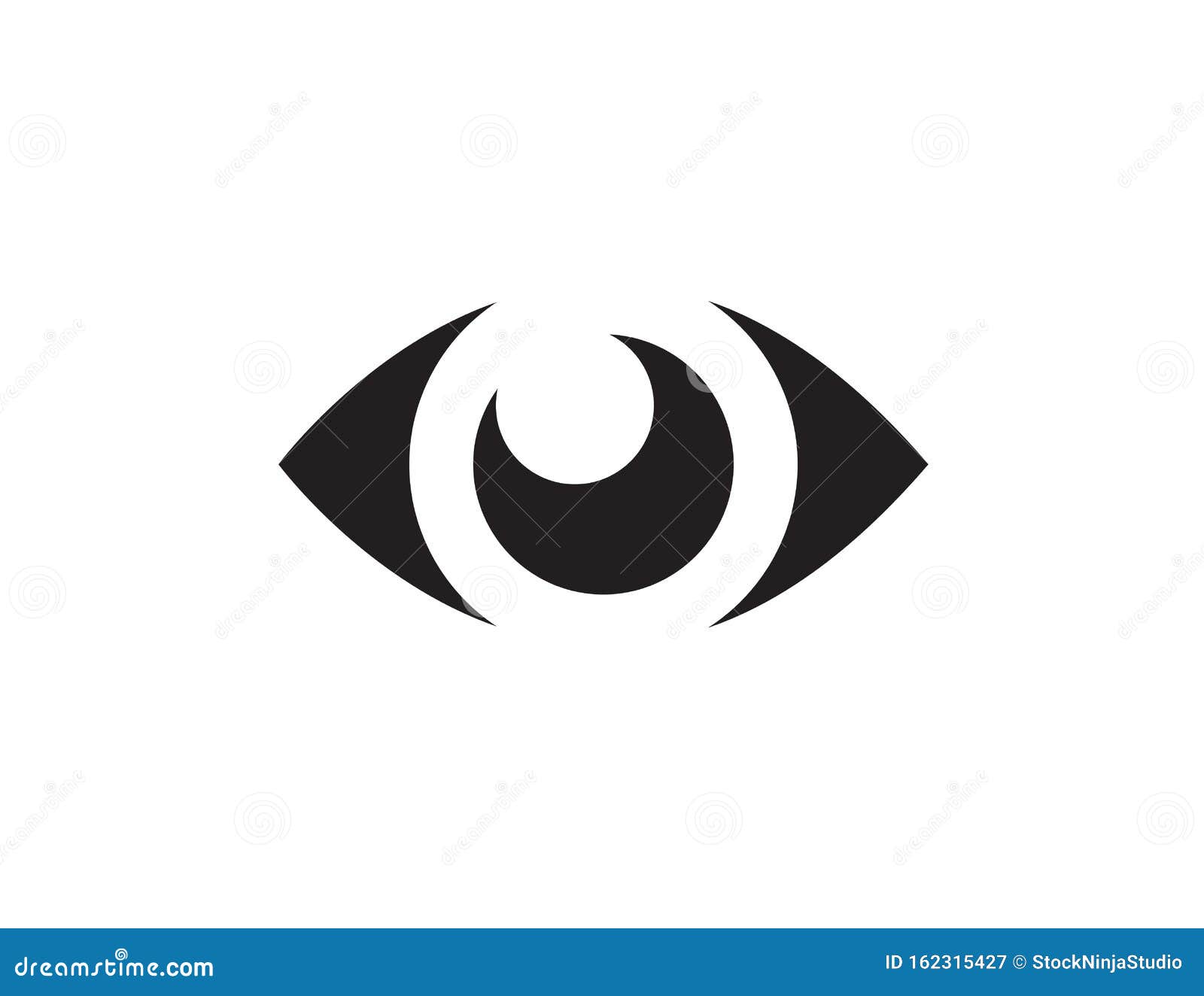 Eye Icon in Flat Style Vector for App, UI, Websites. Black Icon Vector ...