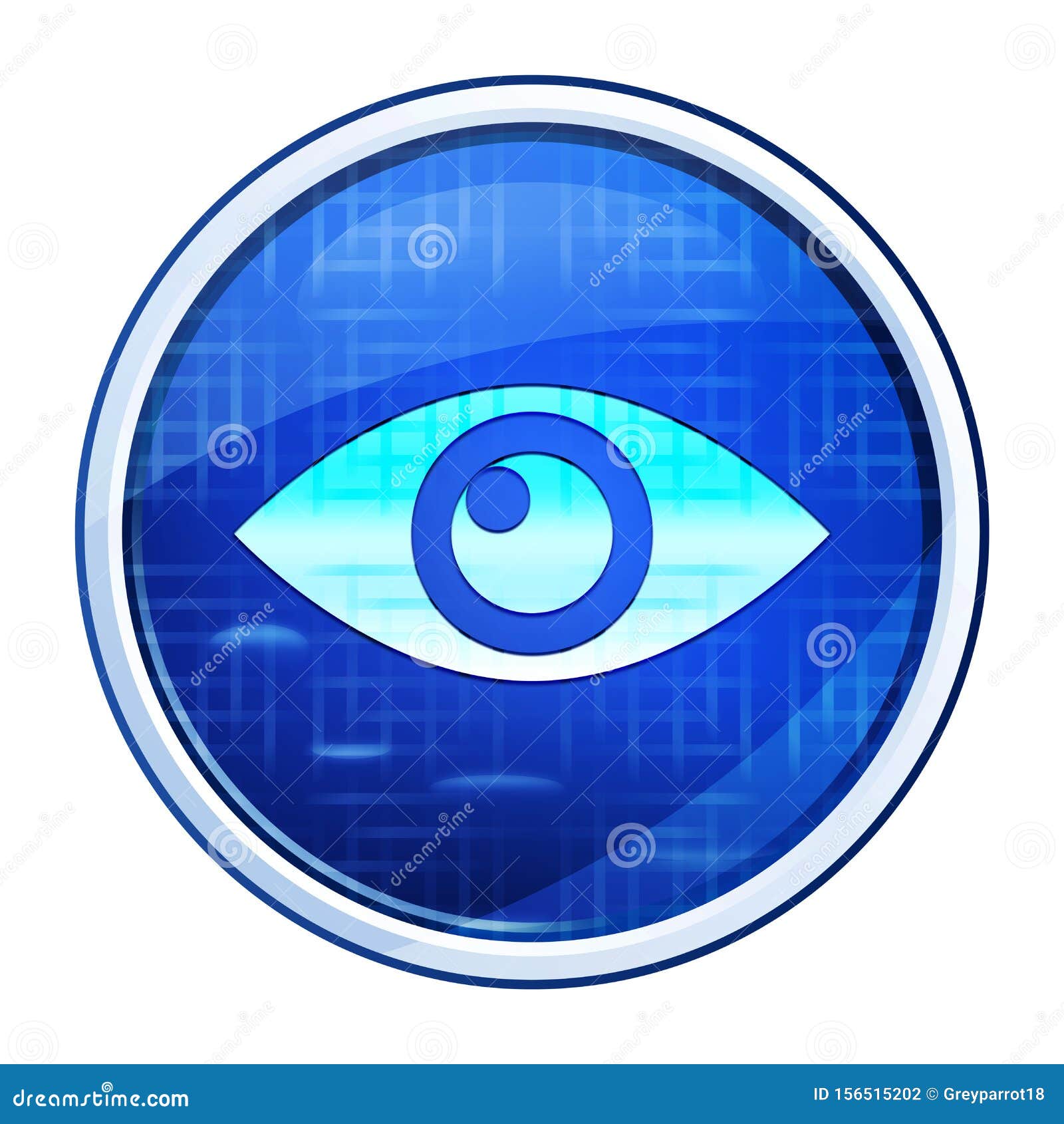 Eye Icon Futuristic Blue Round Button Vector Illustration Stock ...