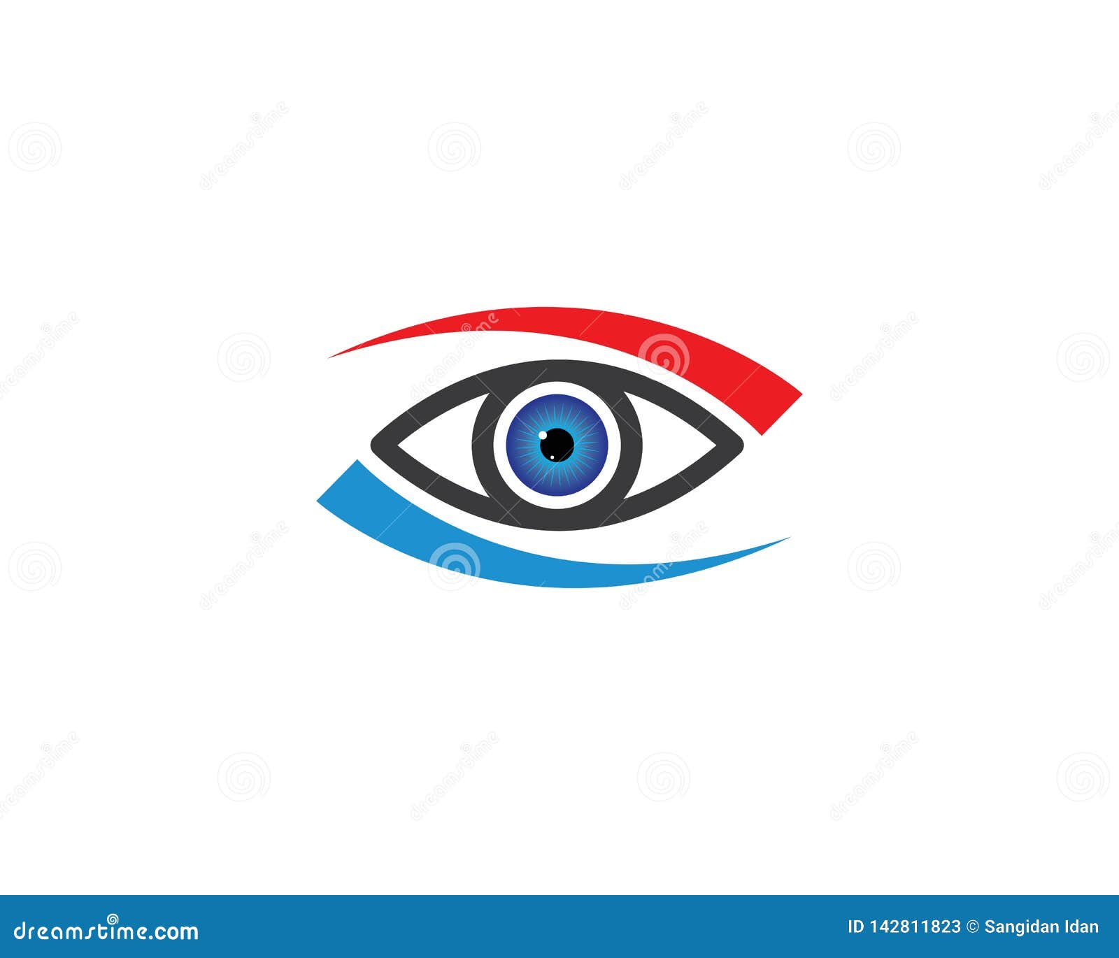 Eye Icon Logo Vector Template Stock Vector - Illustration of container ...