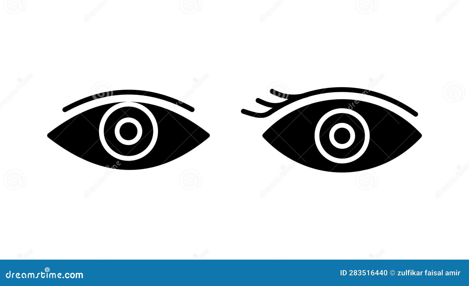 Eye Icon. Look and Vision Icon Stock Vector - Illustration of eyelash ...