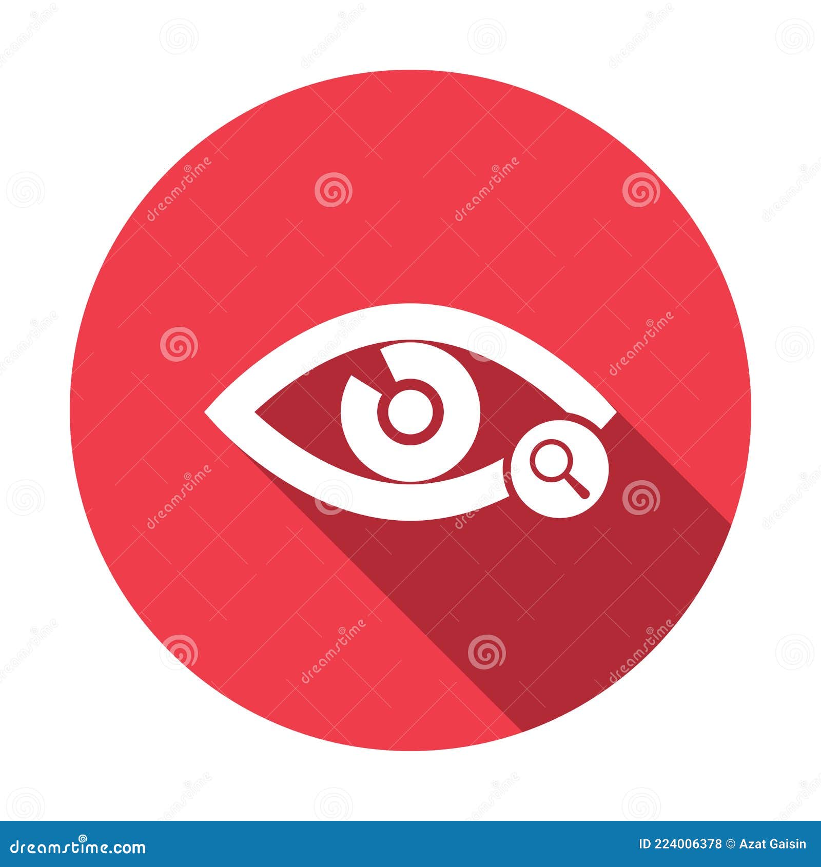 Eye Icon with Research Sign. Eye Icon and Explore, Find, Inspect Symbol ...
