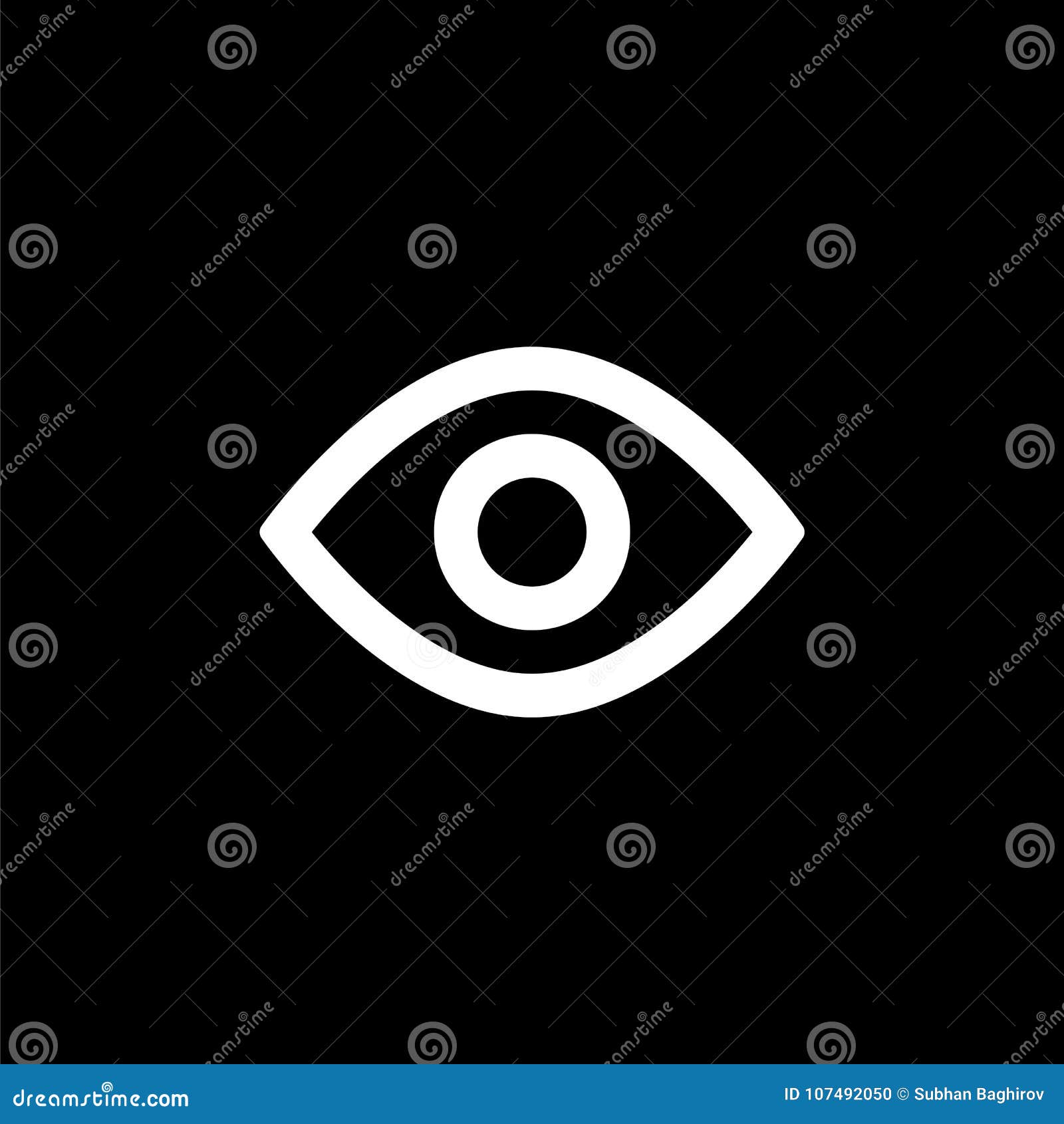 Eye Icon for Simple Flat Style Ui Design Stock Vector - Illustration of ...