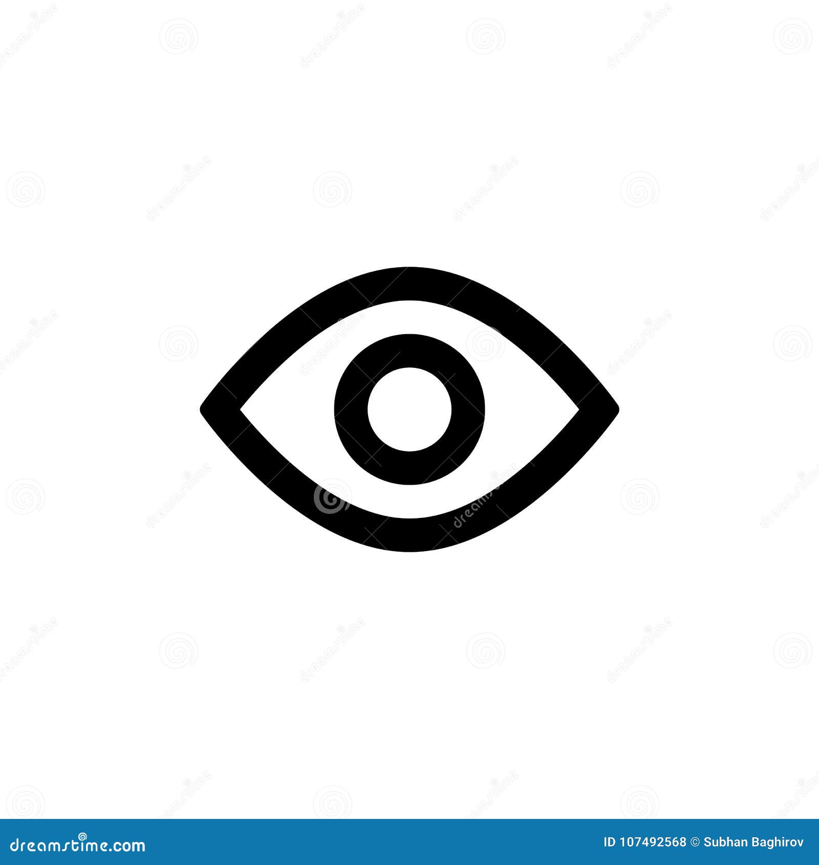 Eye Icon for Simple Flat Style Ui Design Stock Vector - Illustration of ...