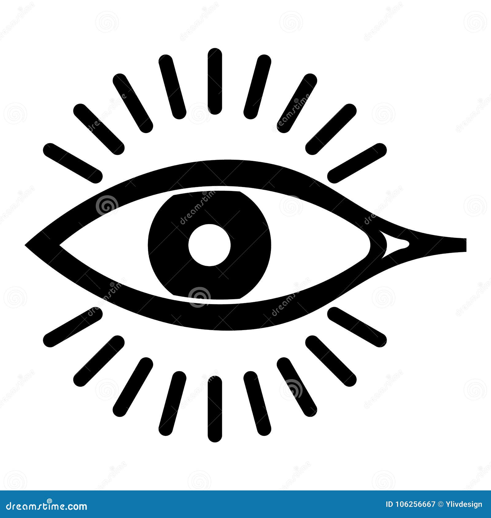 Eye icon, simple style stock vector. Illustration of visual - 106256667