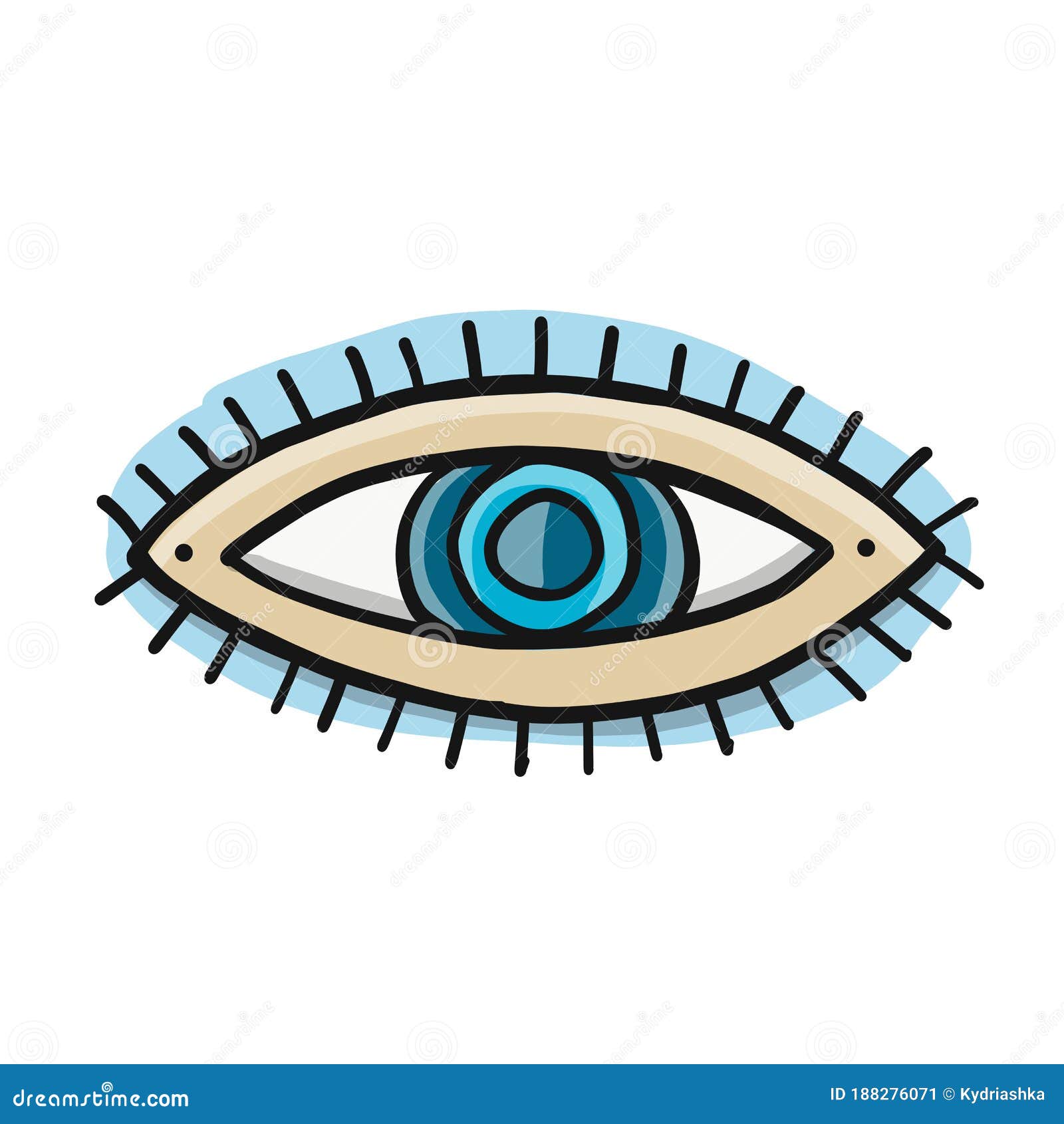 Eye Icon. Sketch for Your Design Stock Vector - Illustration of ...