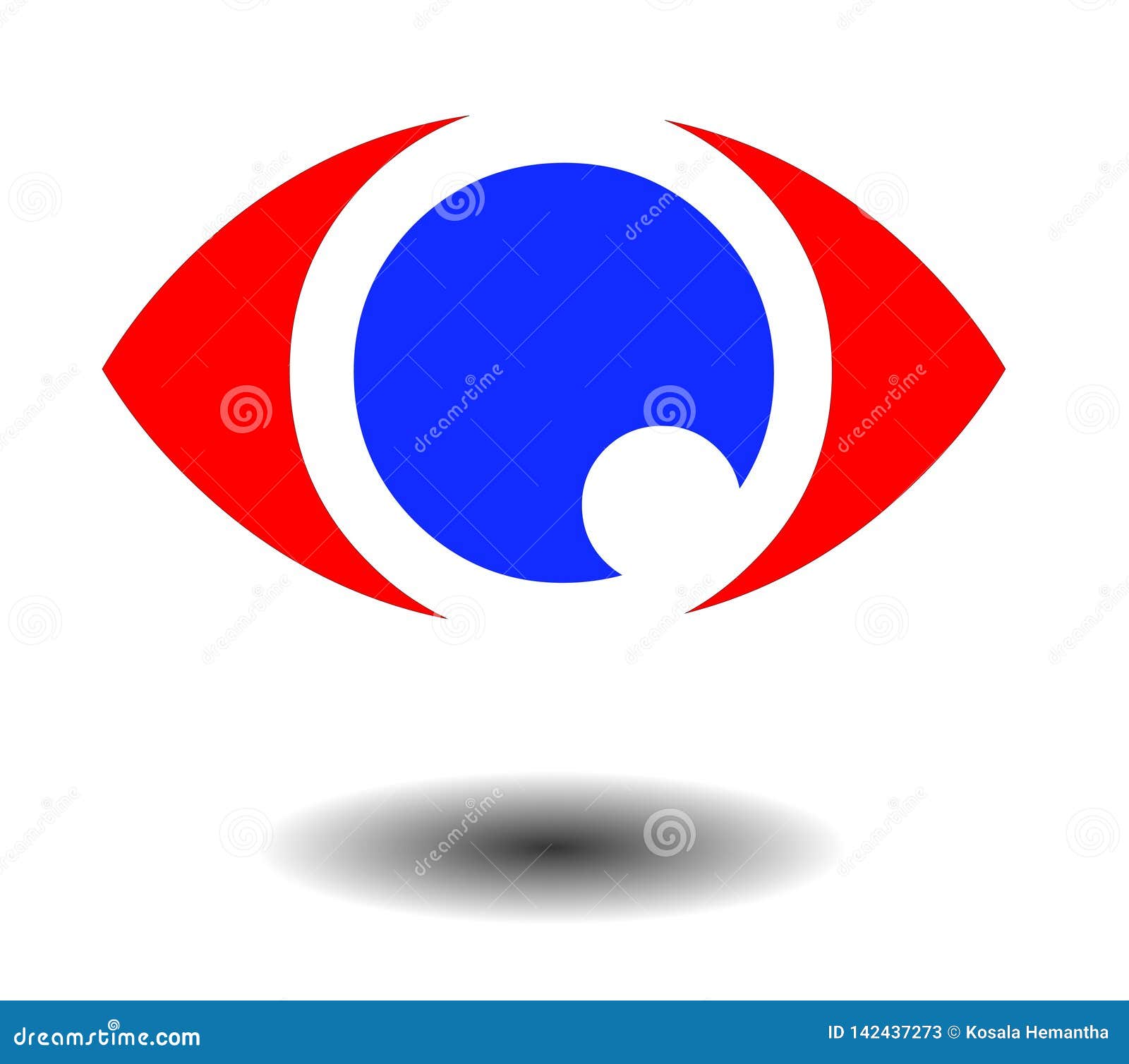 Eye Icon Symbol Vector Illustrations Logo Clip Art Color Stock Vector ...