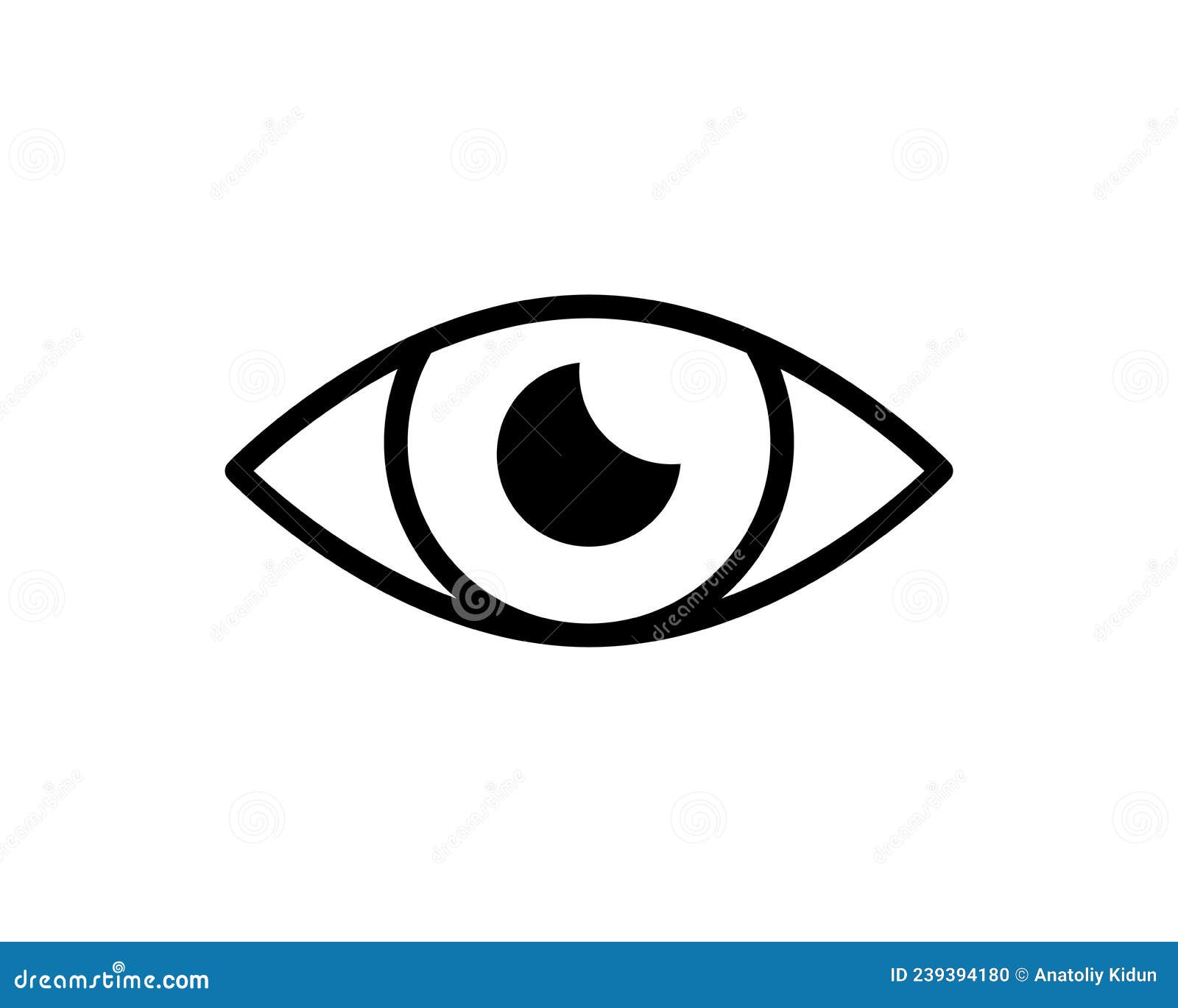 Eye Icon Thin Line for Web and Mobile, Modern Minimalistic Flat Design ...