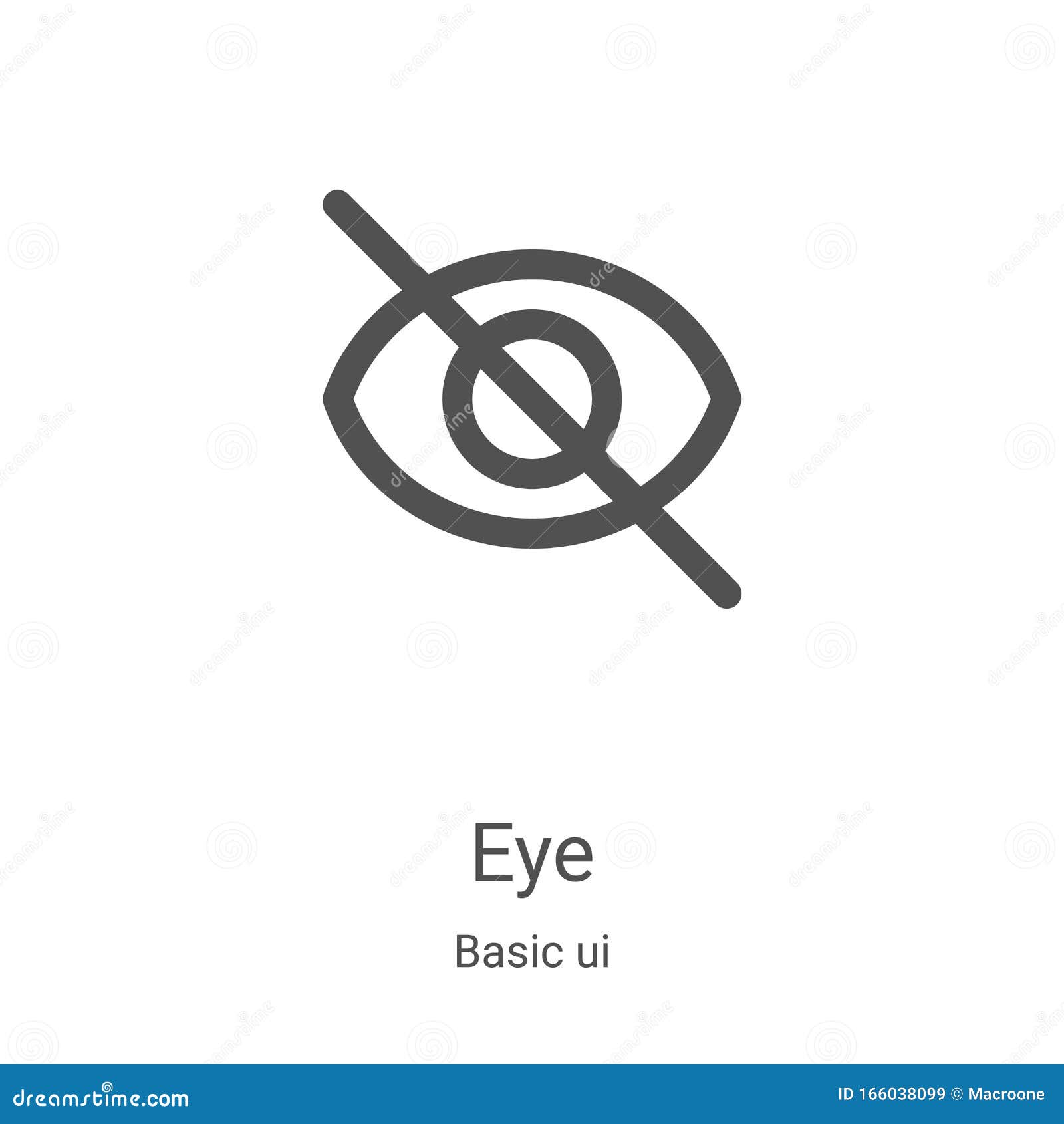 Eye Icon Vector from Basic Ui Collection. Thin Line Eye Outline Icon ...