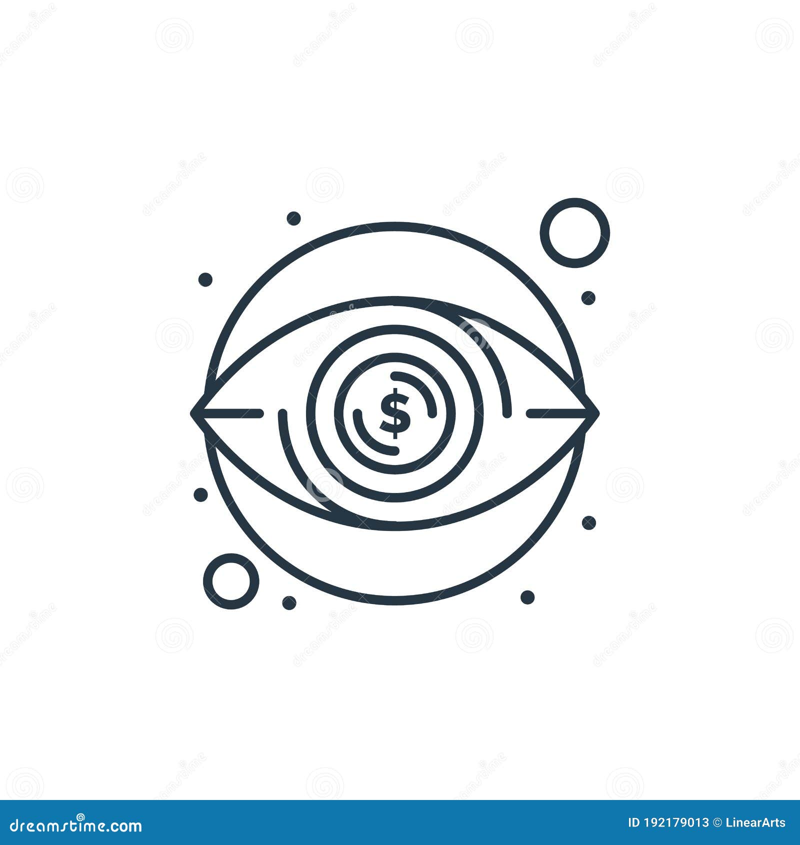 Eye Icon Vector from Digital Marketing Concept. Thin Line Illustration ...